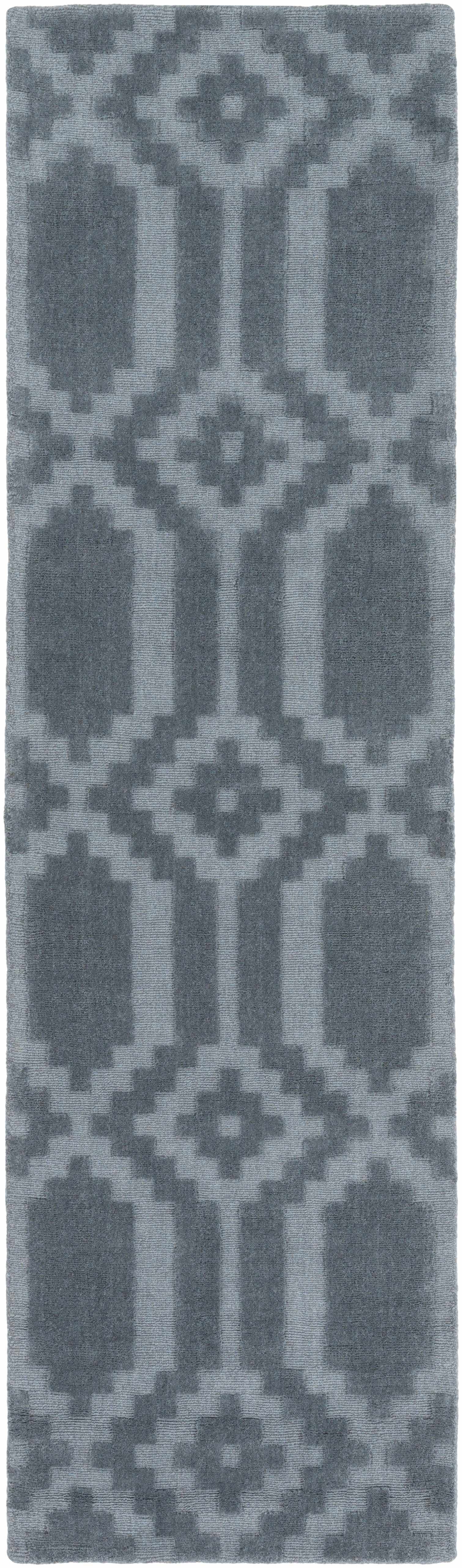 Mark&Day Wool Area Rugs, 3x10 Audric Modern Denim Runner Area Rug (2'3 ...