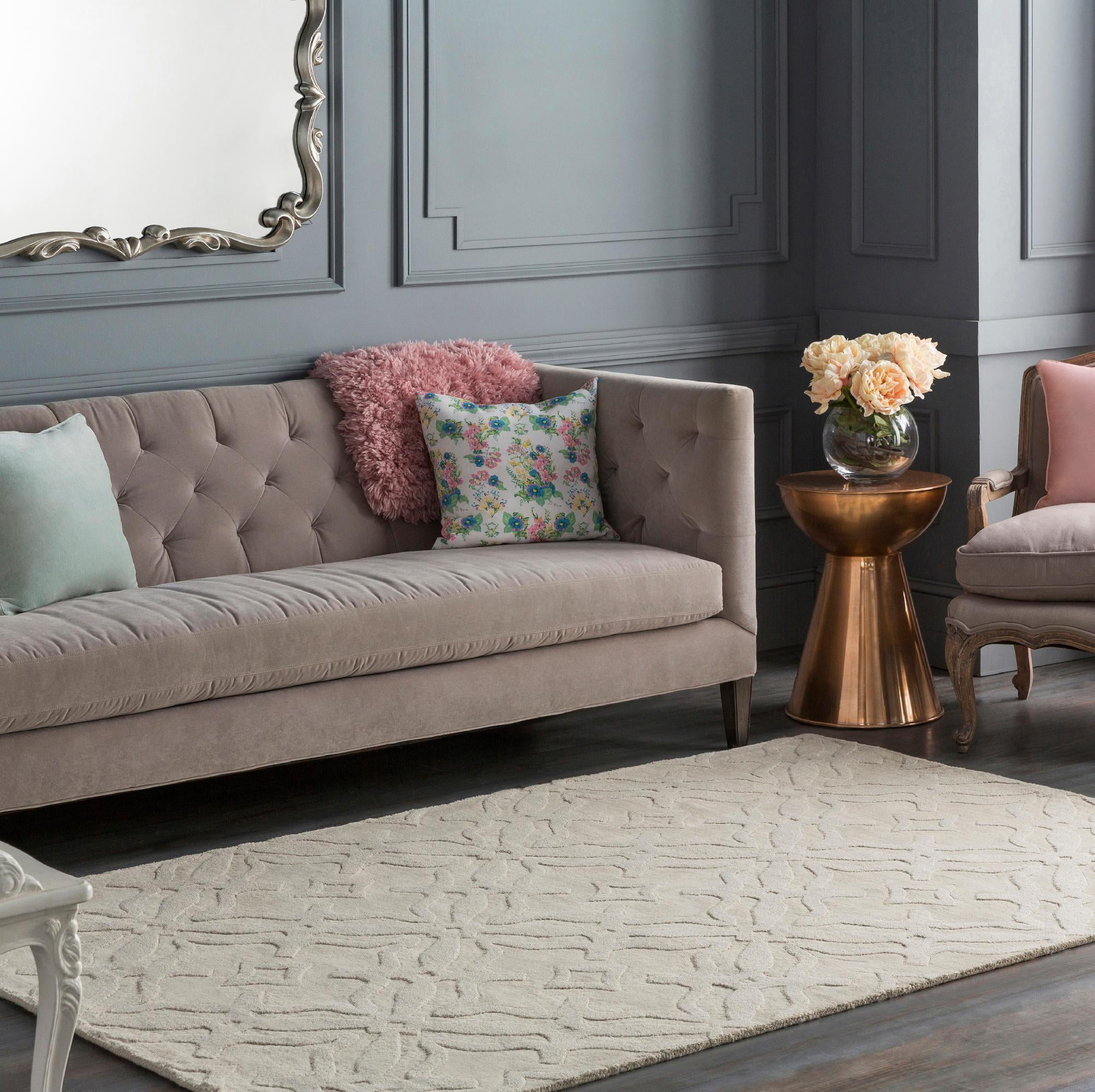 Mark&Day Wool Area Rugs, 3x5 Algernon Modern Beige Area Rug (3' x 5 ...