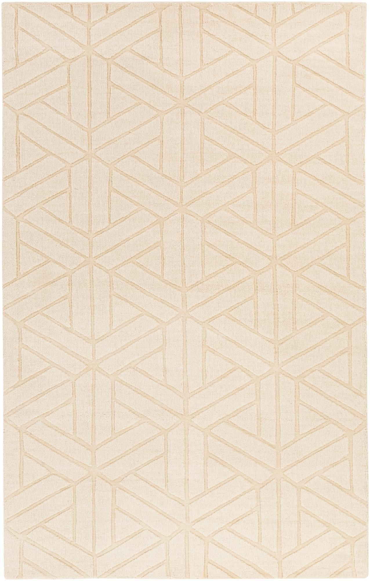 Mark&Day Wool Area Rugs, 3x5 Shippagan Modern Ivory Area Rug (3'3" x 5 ...