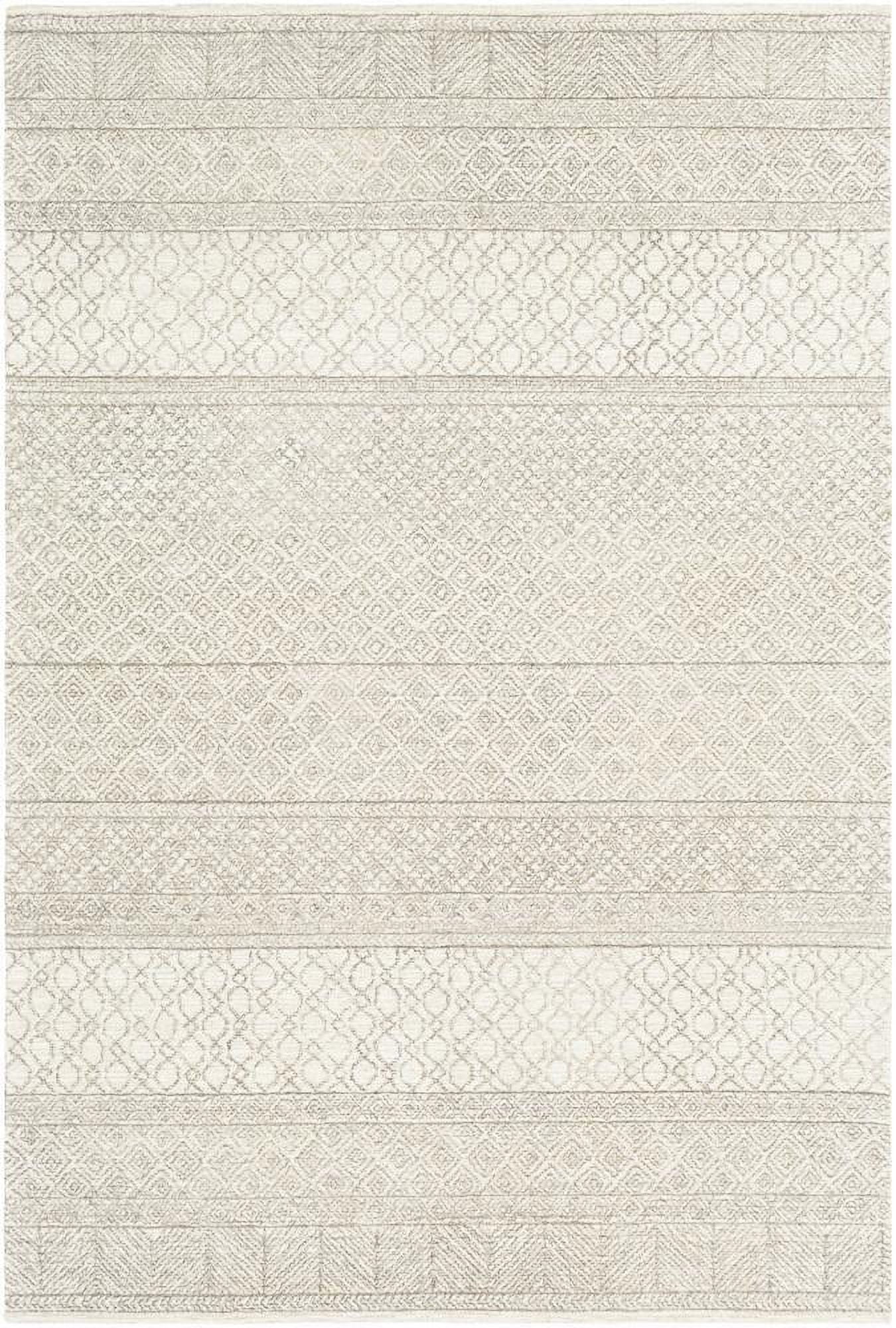 Mark&Day Wool Rugs, 5x7 Reze Global Dark Brown Area Rug, Cream Taupe ...