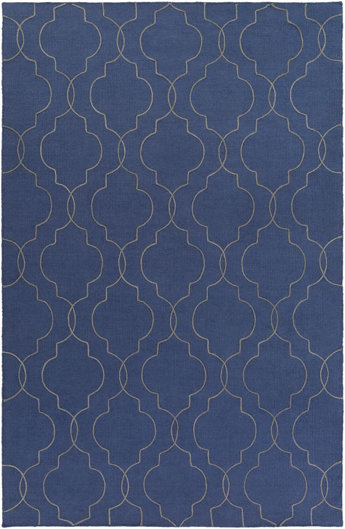 Mark&Day Wool Area Rugs, 5x7 Salida Modern Dark Blue Gray Area Rug (5 ...