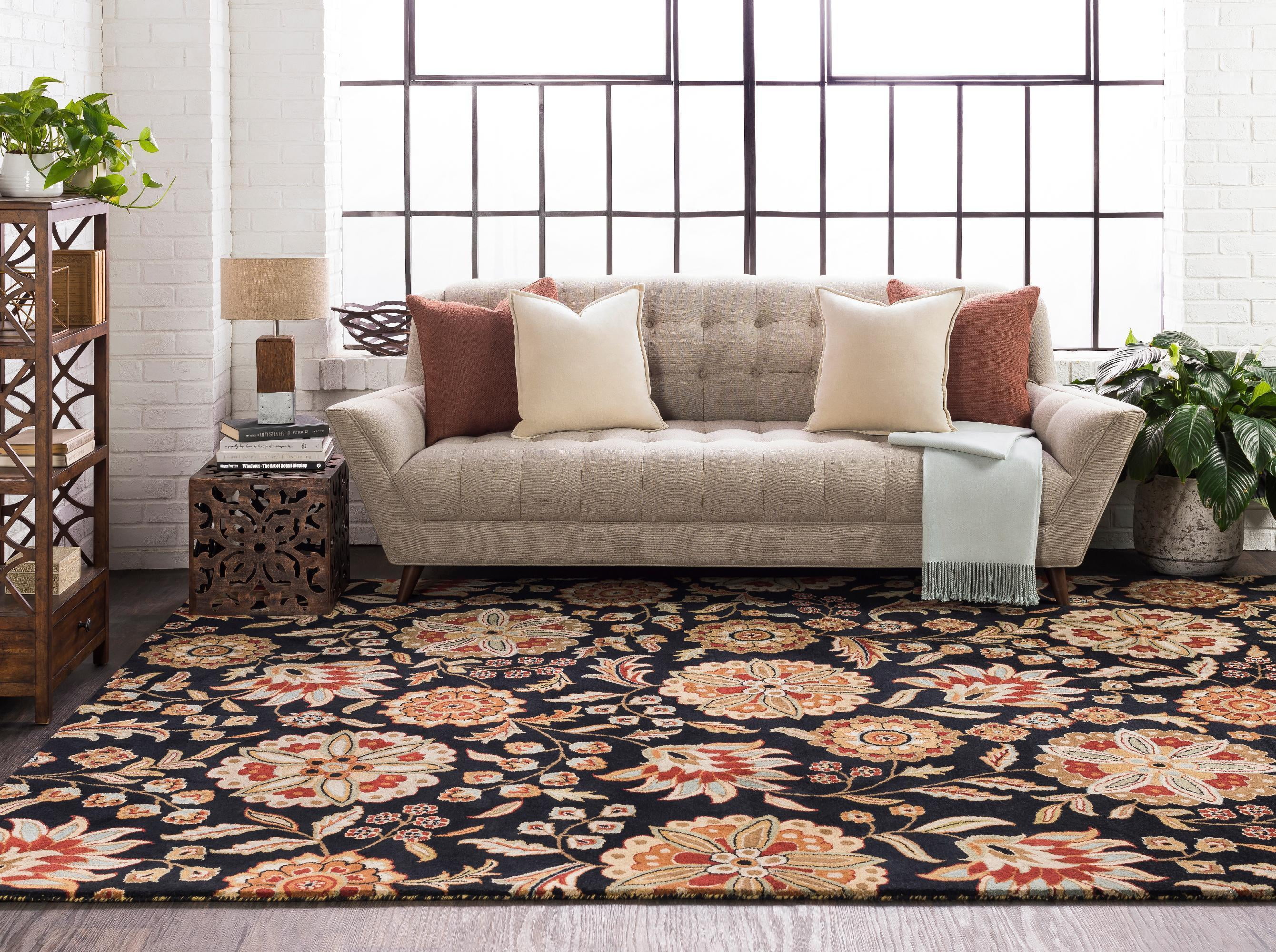 Mark&Day Wool Area Rugs, 5x8 Granum Cottage Black Area Rug (5' x 8 ...