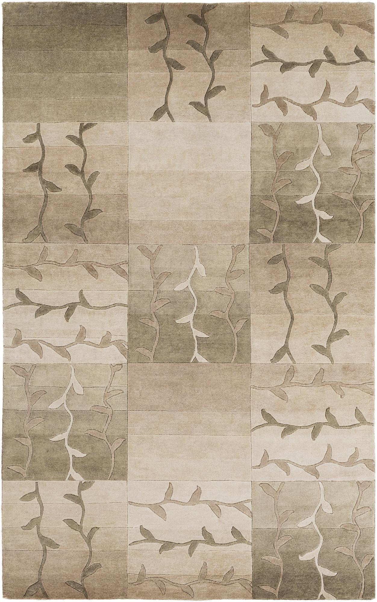 Mark&Day Wool Area Rugs, 5x8 Haswell Modern Olive Beige Area Rug (5' x ...