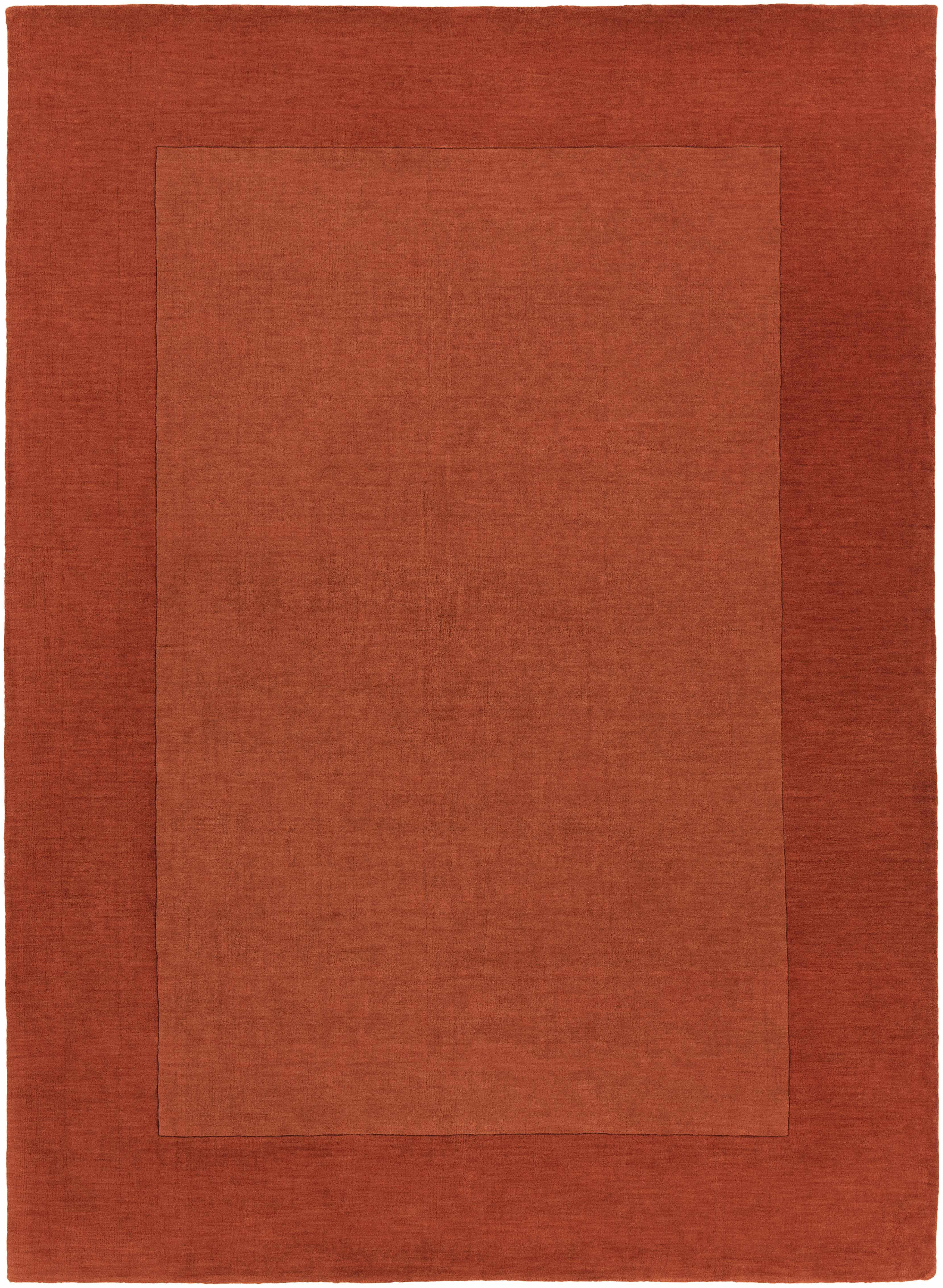 Mark&Day Wool Area Rugs, 5x8 Reims Modern Burnt Orange Area Rug (5' x 8 ...
