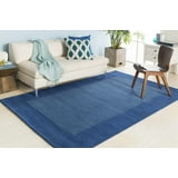 Mark&Day Wool Area Rugs, 6x6 Reims Modern Dark Blue Square Area Rug (6 ...