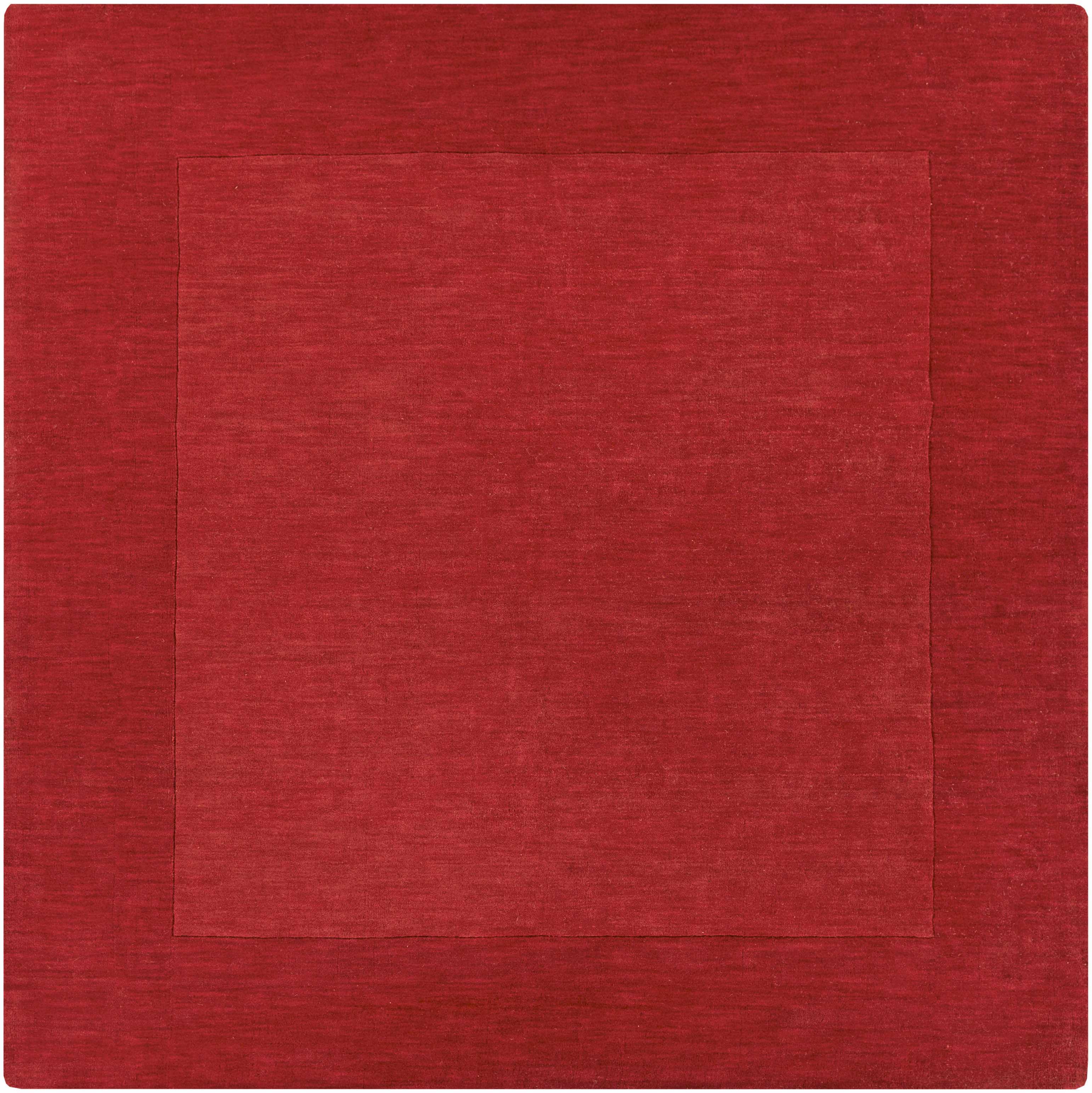 Mark&Day Wool Area Rugs, 6x6 Reims Modern Dark Red Square Area Rug (6 ...