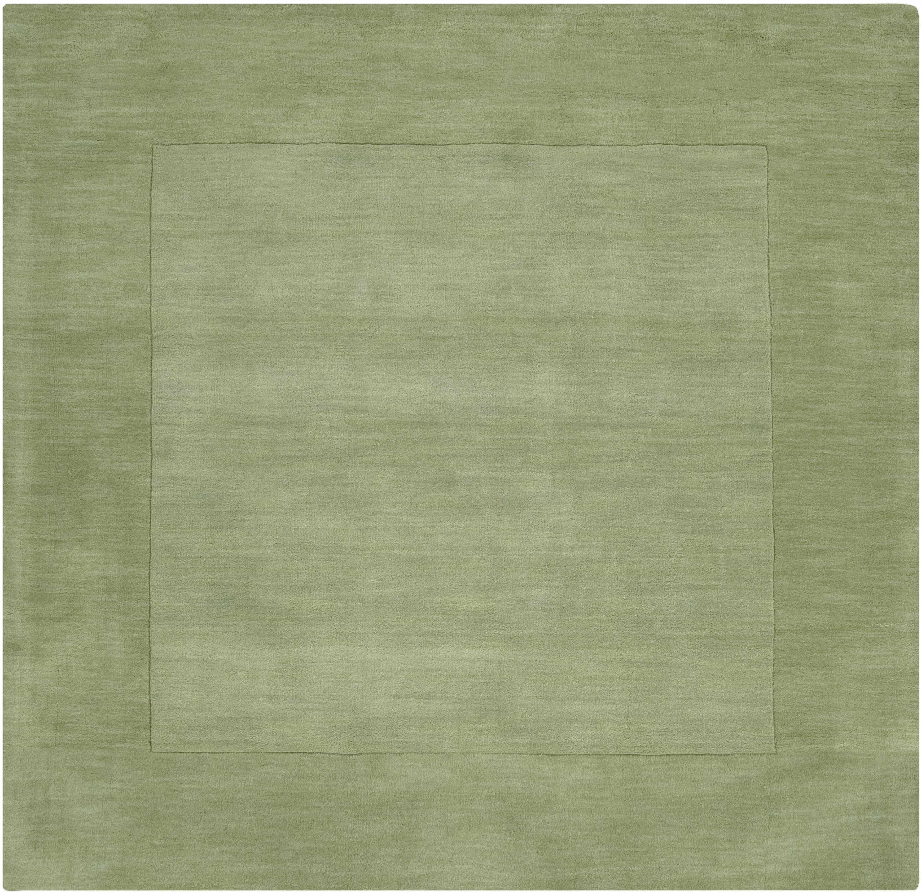 Mark&Day Wool Area Rugs, 6x6 Reims Modern Grass Green Square Area Rug ...