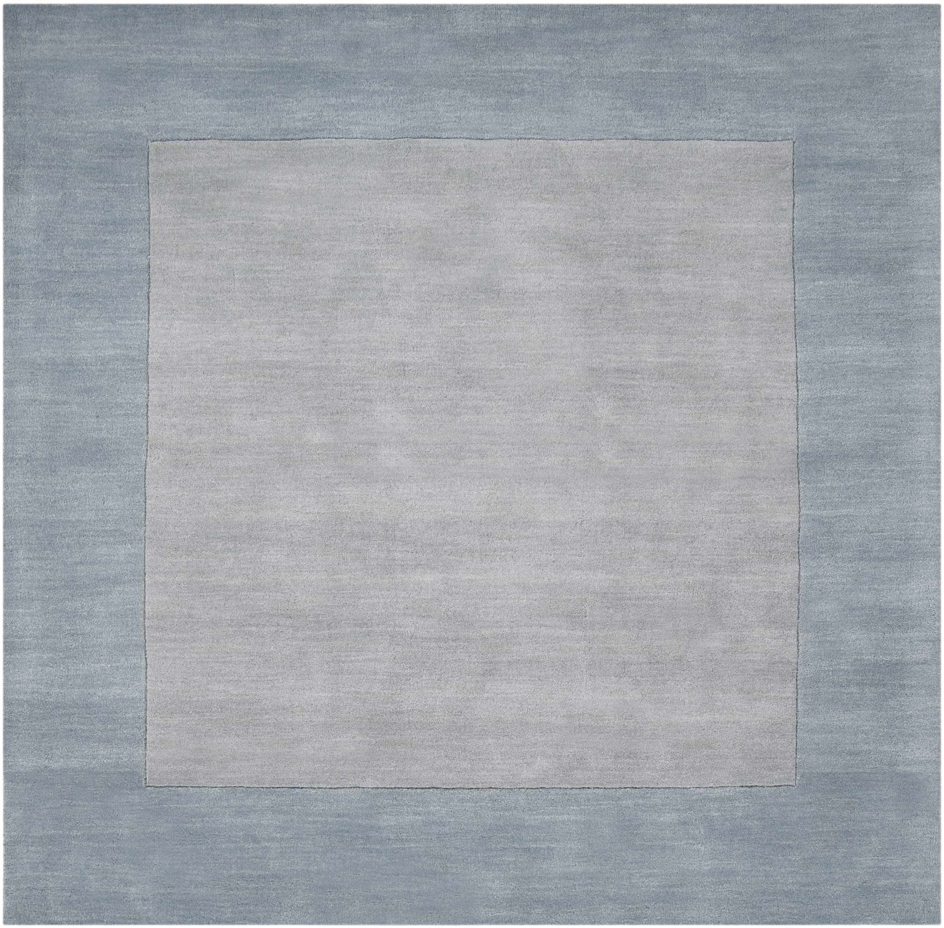 Mark&Day Wool Area Rugs, 6x6 Reims Modern Medium Gray Square Area Rug ...