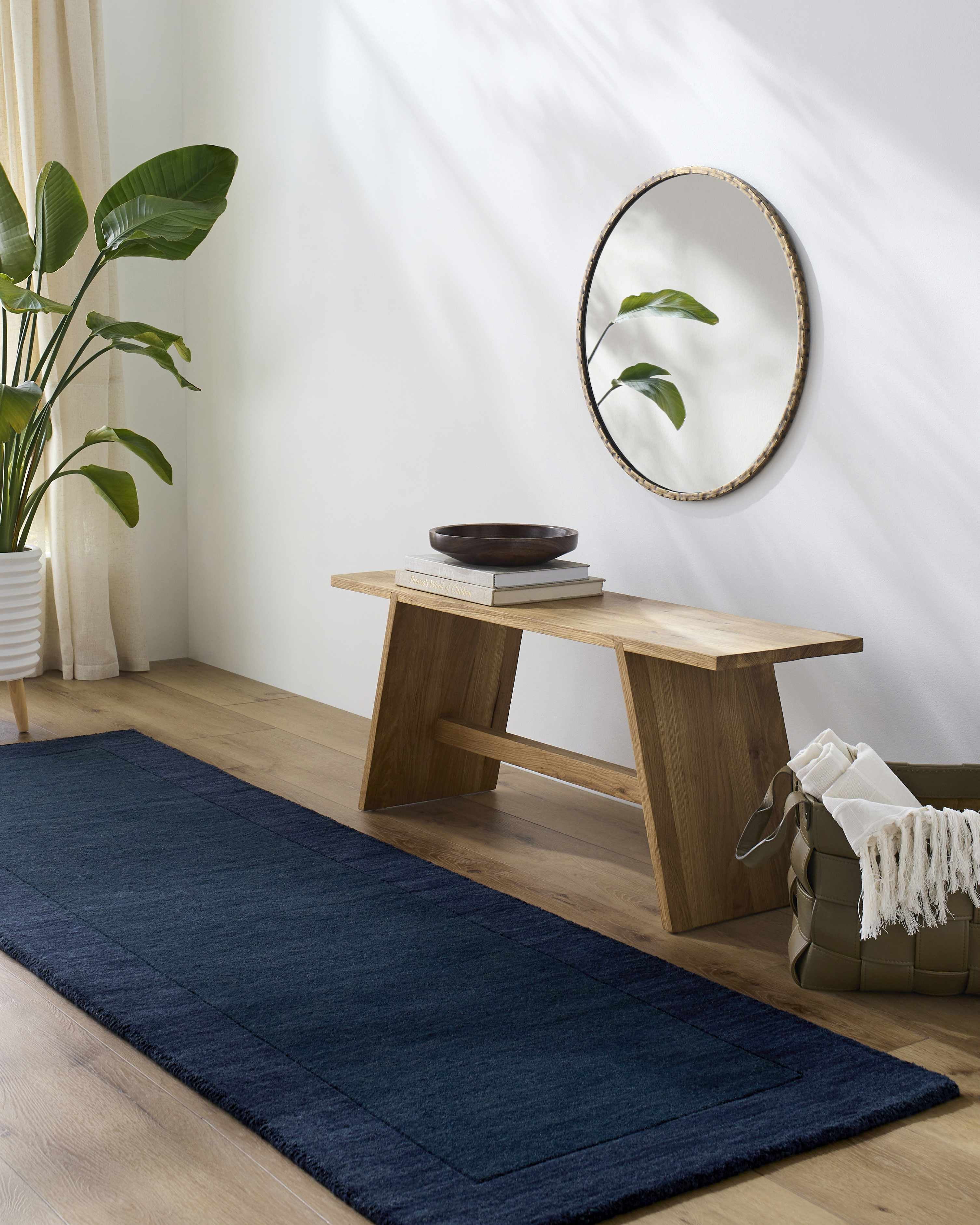 Mark&Day Wool Area Rugs, 6x6 Reims Modern Navy Square Area Rug (6 ...