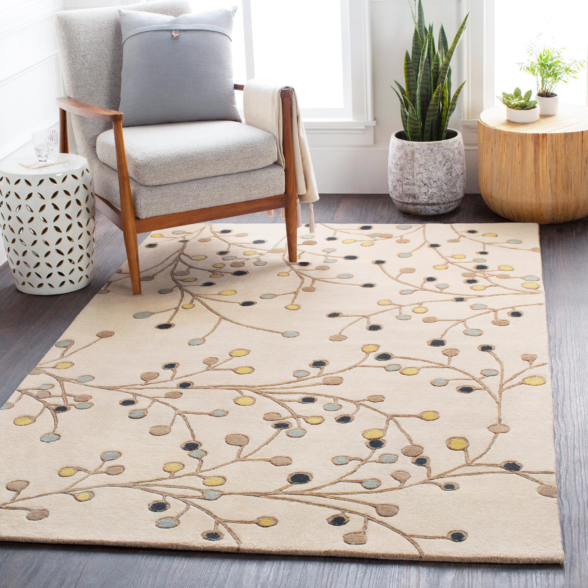 Mark&Day Wool Area Rugs, 7x9 Le Havre Cottage Khaki Area Rug (7'6" x 9 ...