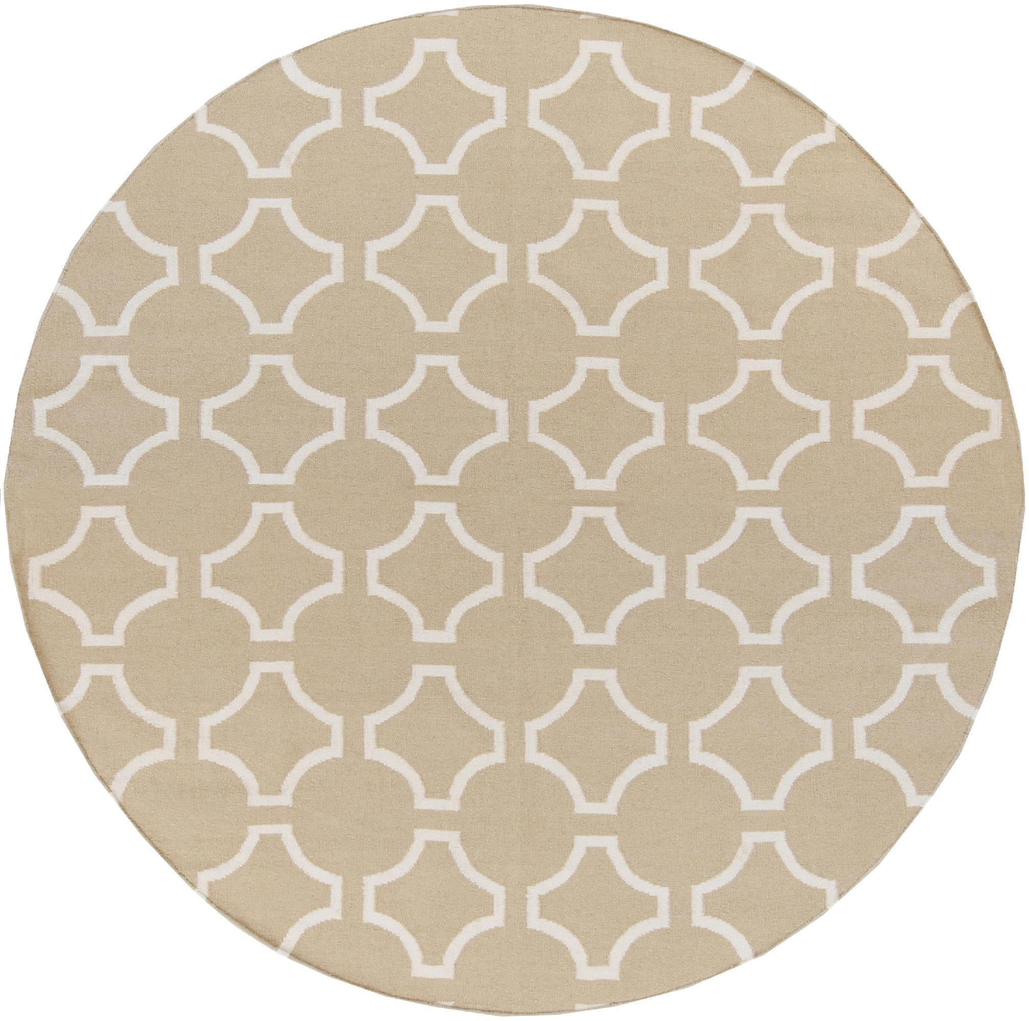 Mark&Day Wool Area Rugs, 8ft Round Dunwoody Modern Brown Tan Area Rug ...