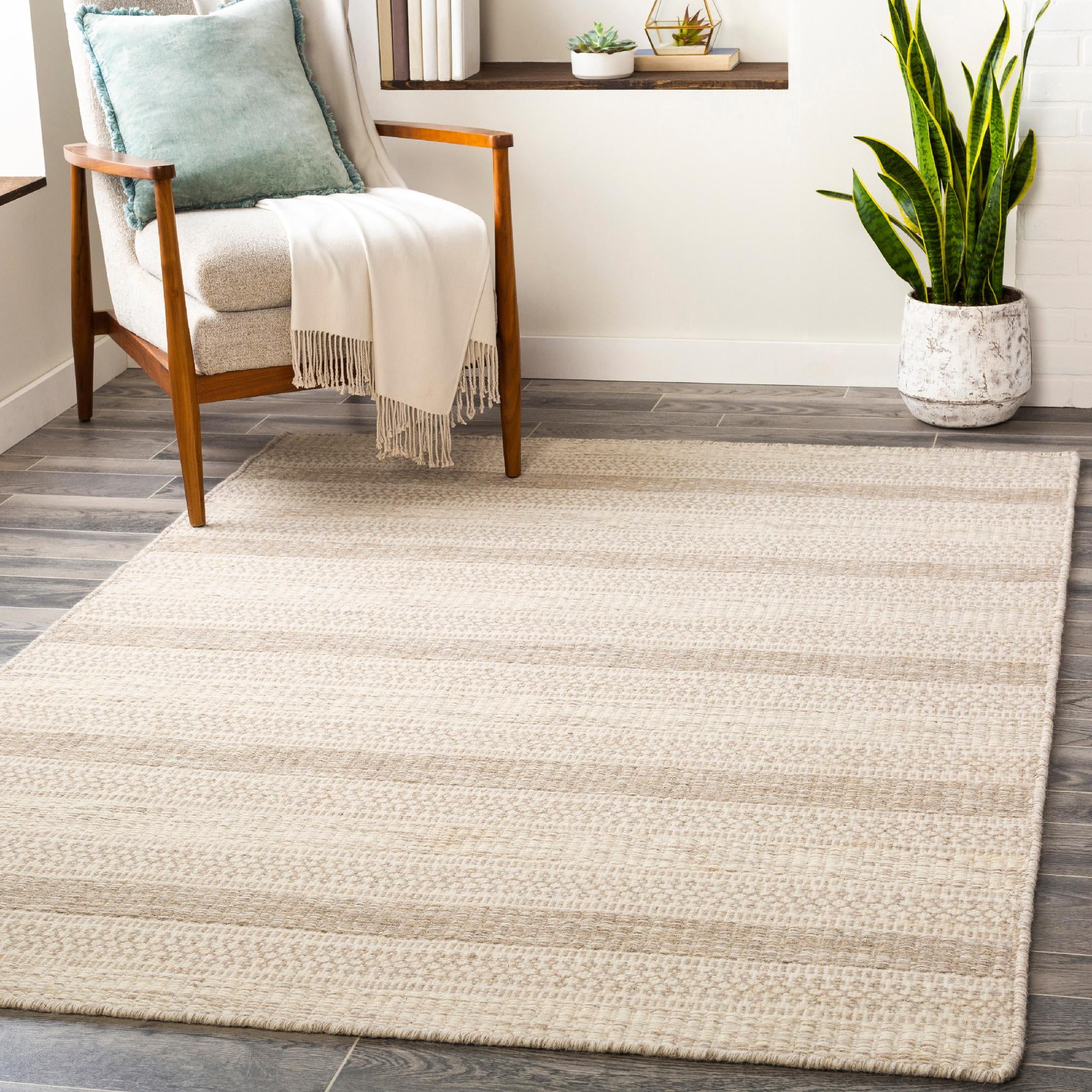 Mark&Day Wool Area Rugs, 8x10 Marvelle Global Cream Area Rug (8' x 10 ...