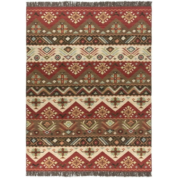 Mark&Day Wool Area Rugs, 8x11 Claudette Rustic Dark Brown Area Rug (8 ...
