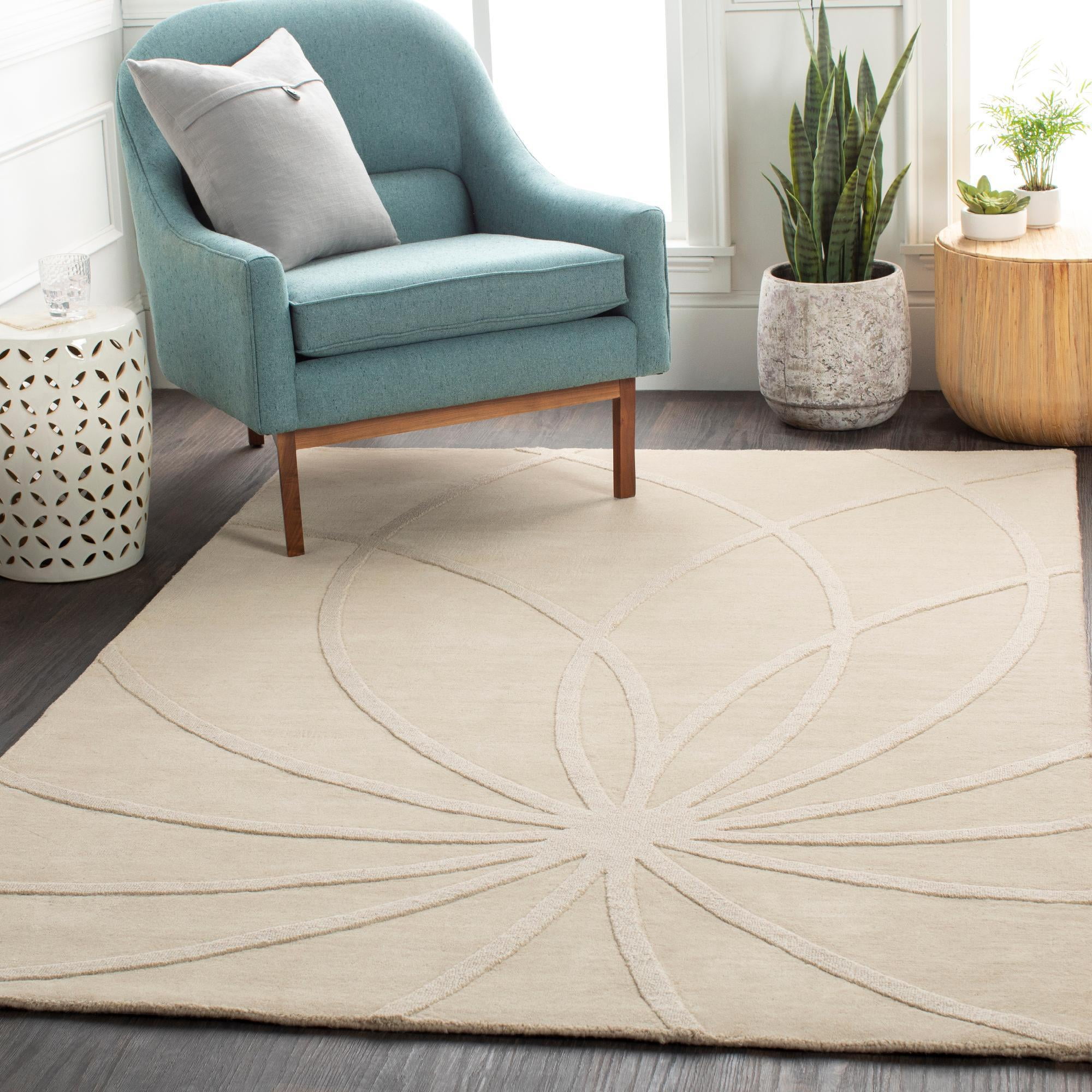 Mark&Day Wool Area Rugs, 8x11 LaSalle Modern Khaki Area Rug (8' x 11 ...