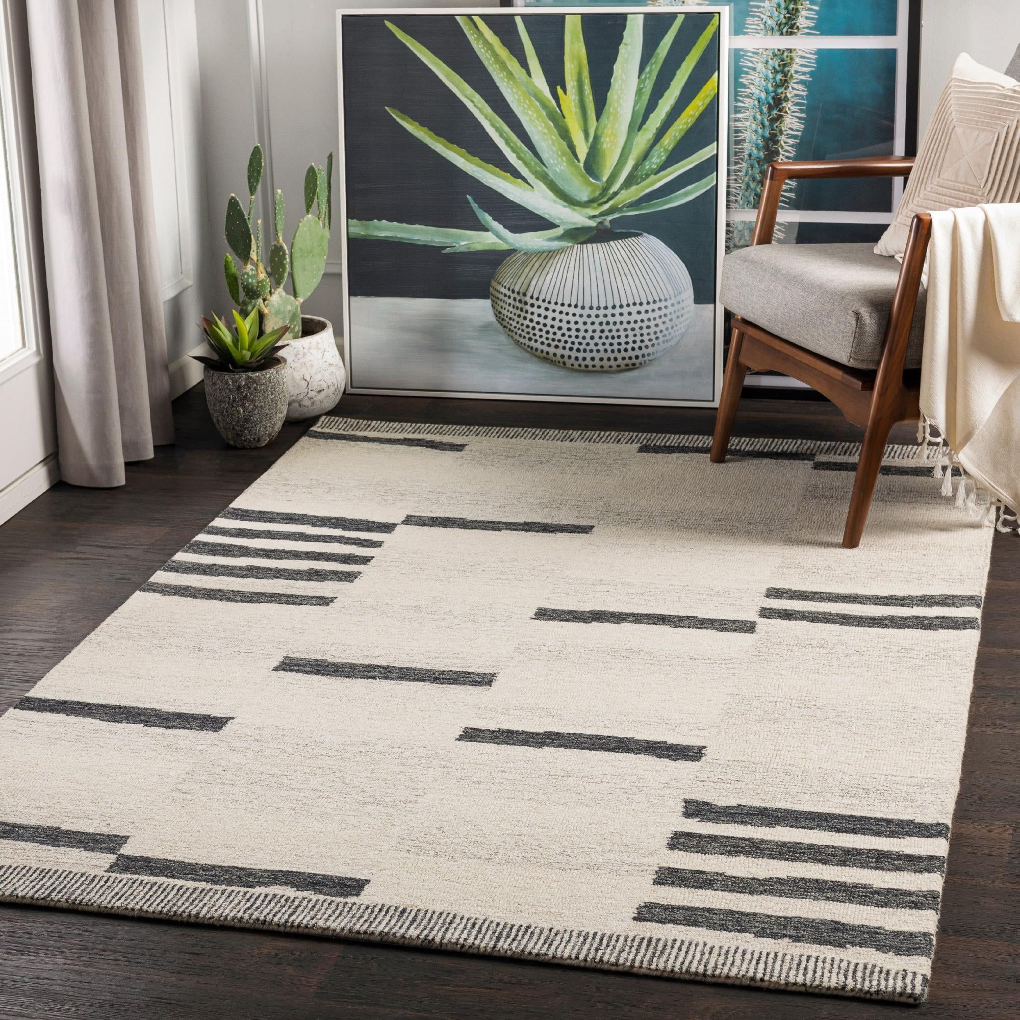 Mark&Day Wool Area Rugs, 8x8 Kerkeinde Global Beige Square Area Rug (8 ...