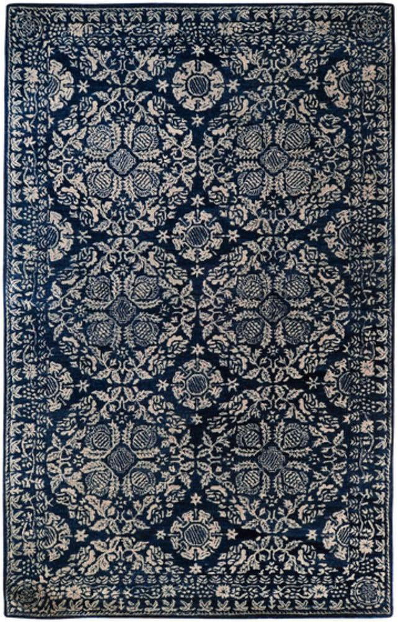 Mark&Day Wool Area Rugs, 8x8 Palermo Traditional Dark Blue Square Area ...