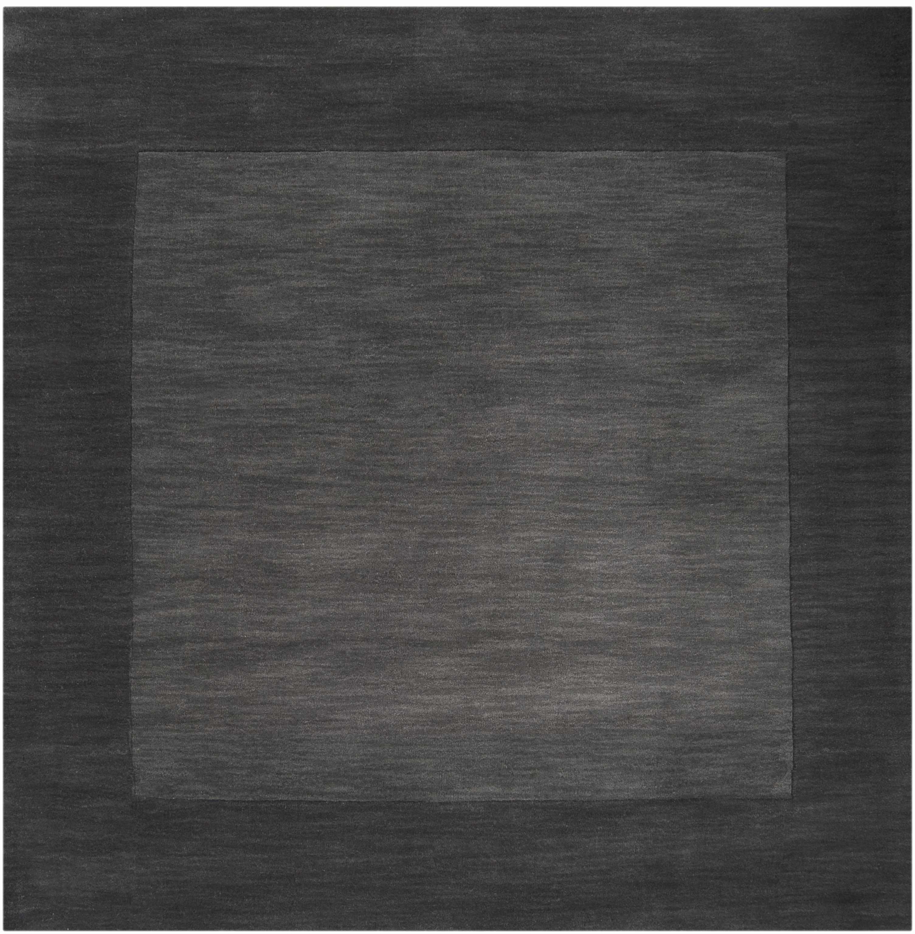 Mark & Day 8' Square Wool Area Rug, Hand Loomed, Charcoal Modern Design ...