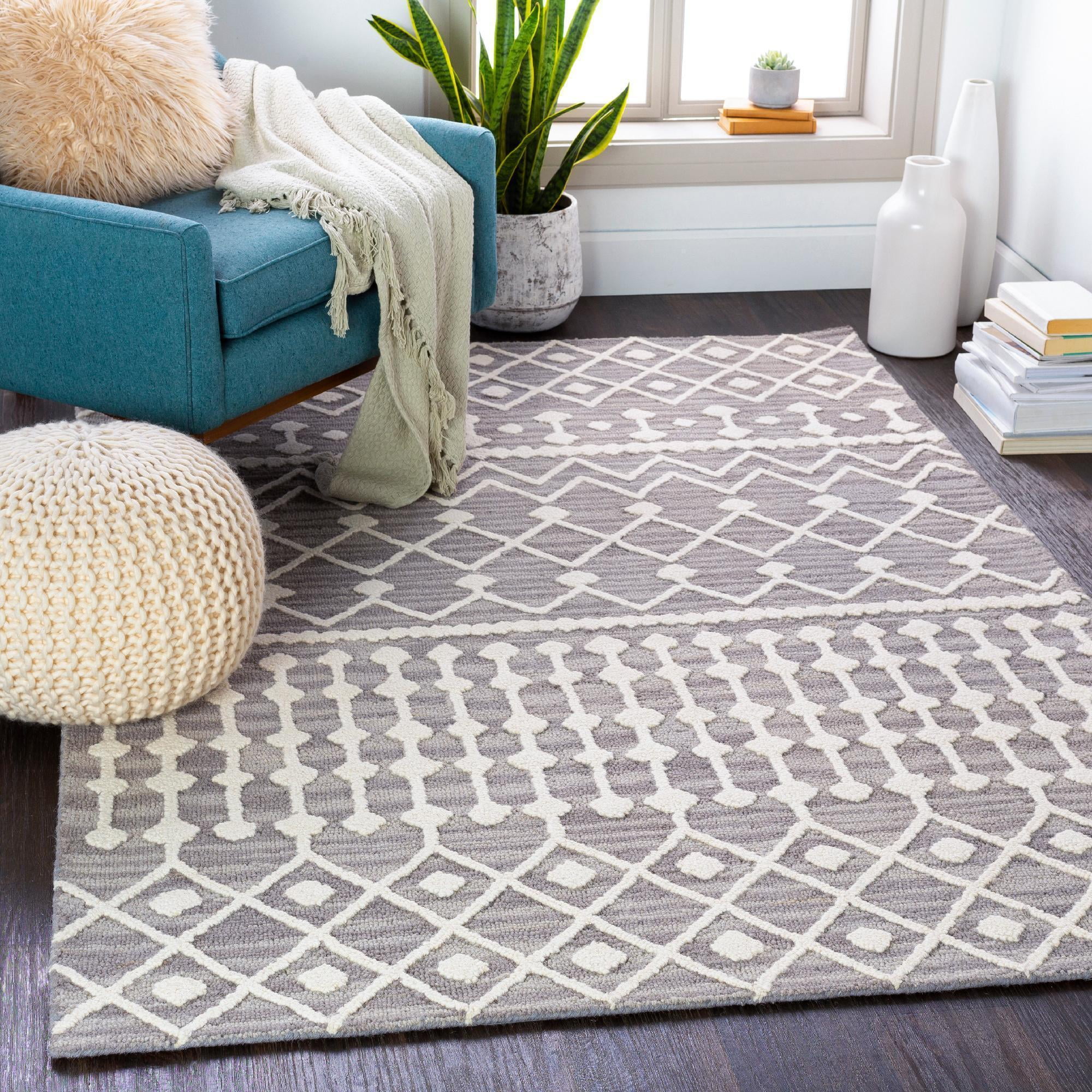 Mark&Day Wool Area Rugs, 9x12 Newlyn Global Charcoal Area Rug (8'10" x ...
