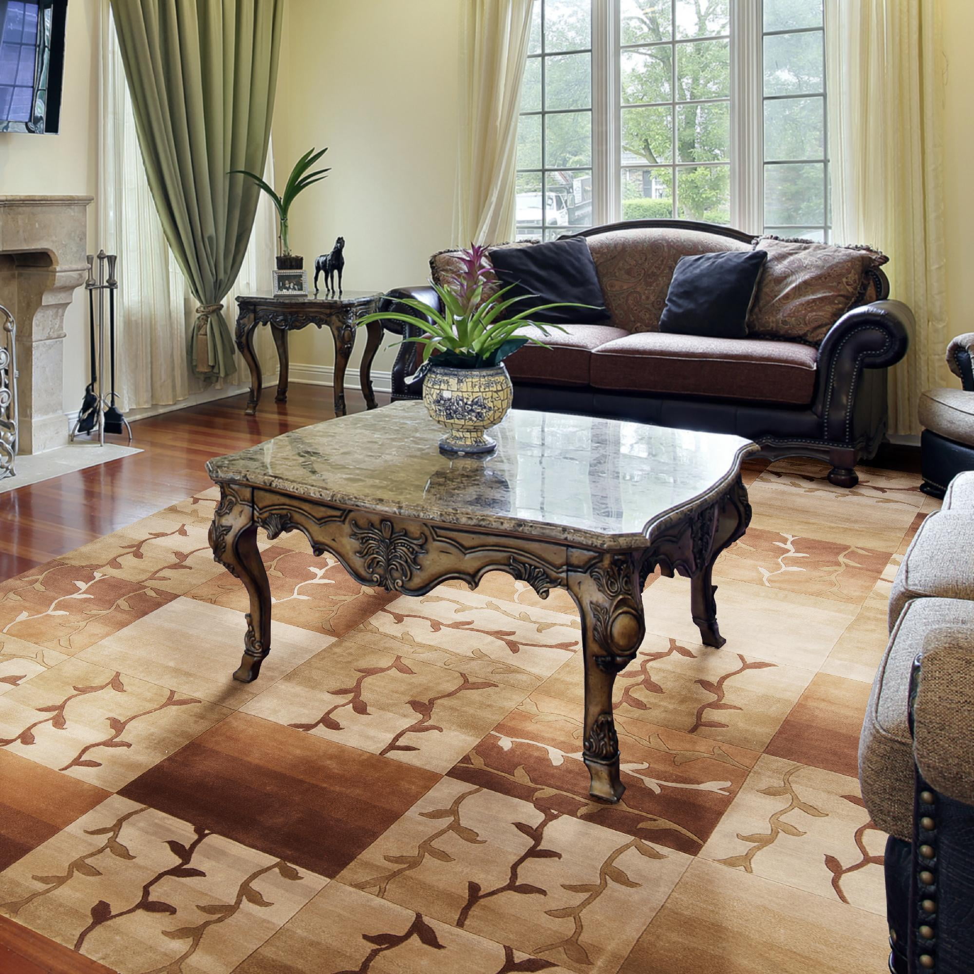 Mark&Day Wool Rugs, 9x13 Haswell Modern Beige/Taupe Area Rug, Beige ...