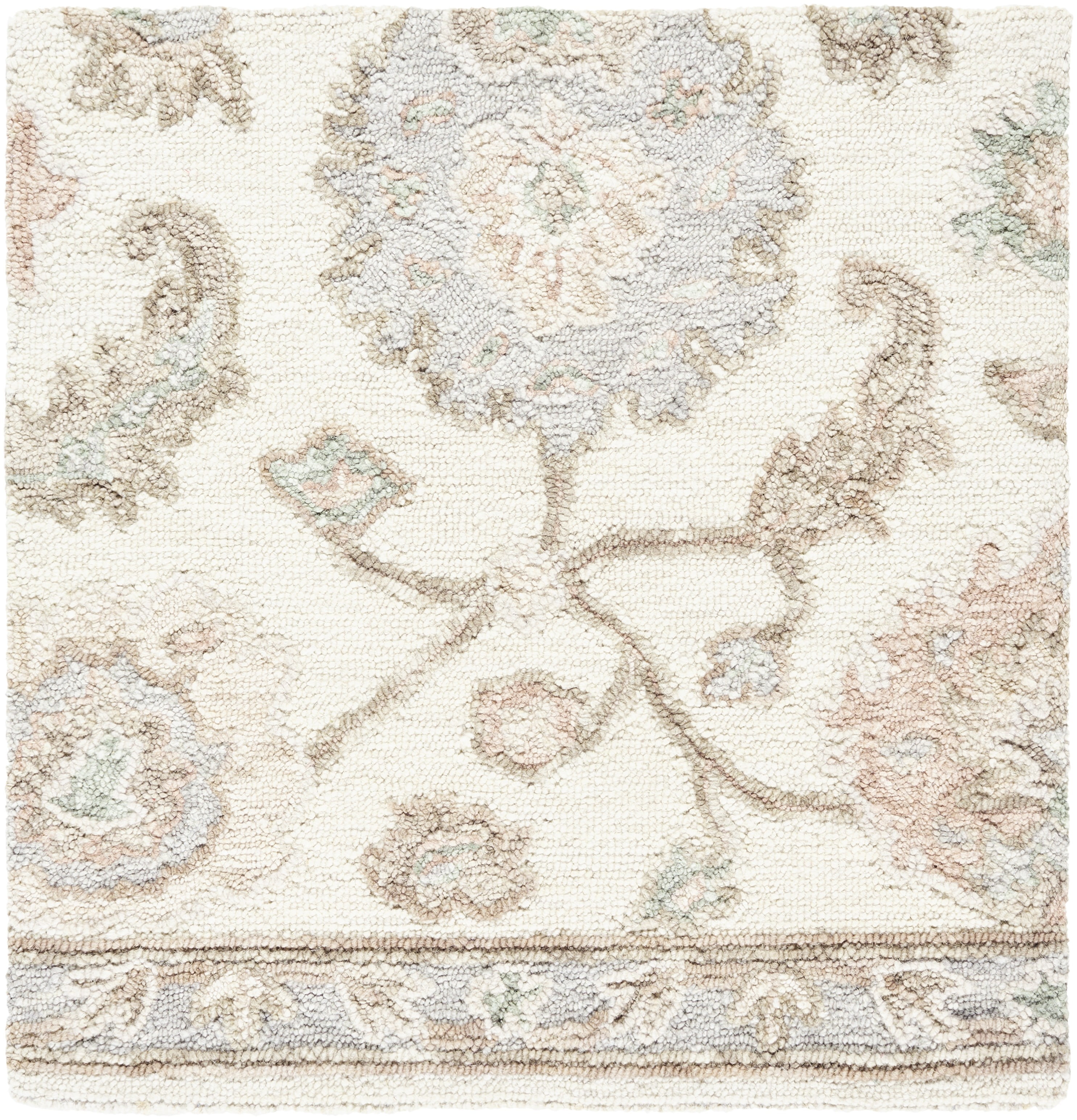 Mark&Day Wool Rugs, 5x7 Fierze Traditional Off-White Area Rug, Ash ...