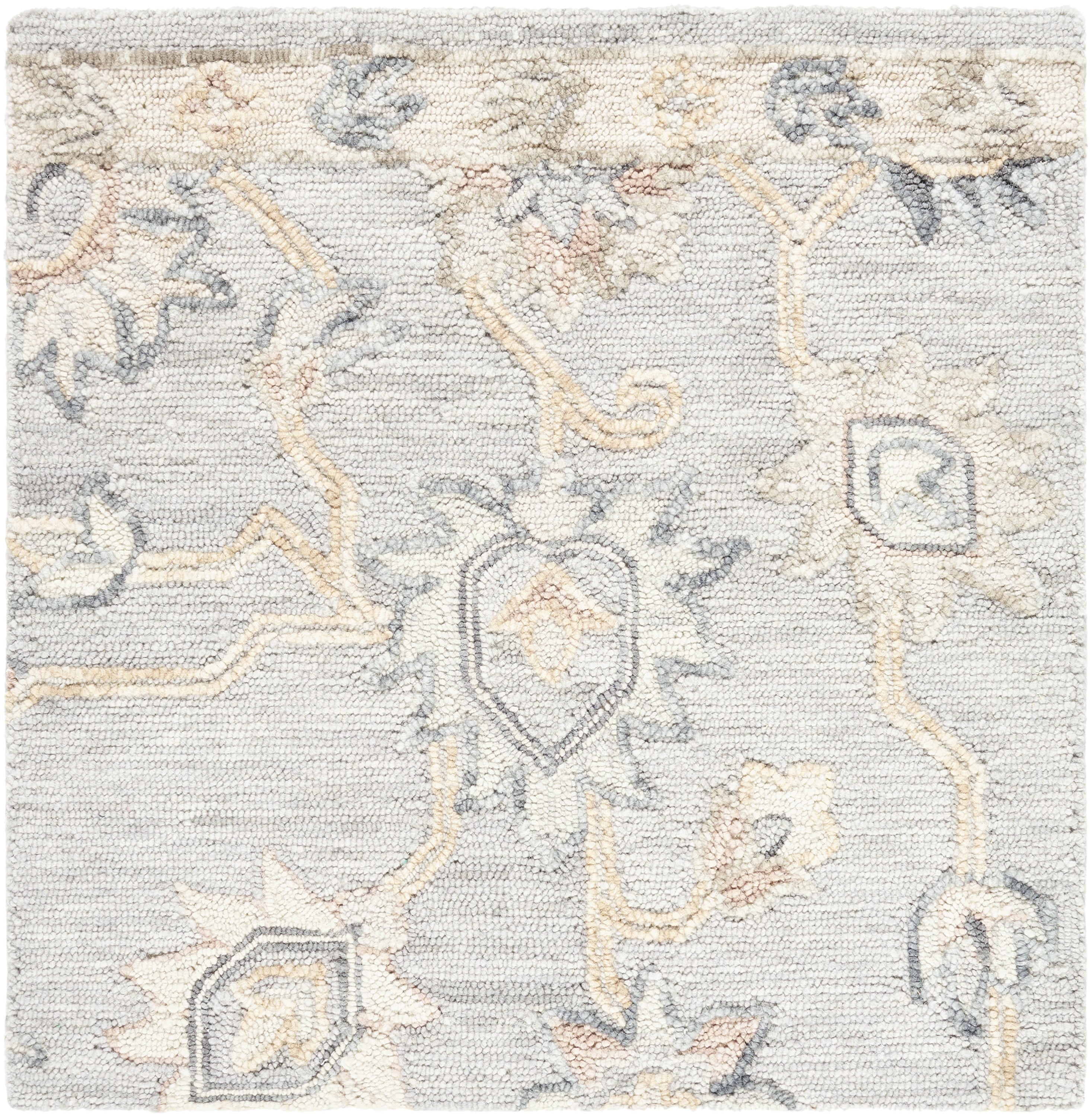 Mark&Day Wool Rugs, 8x10 Asma Traditional Light Silver Area Rug, Grey Off-White Ash Carpet for ...