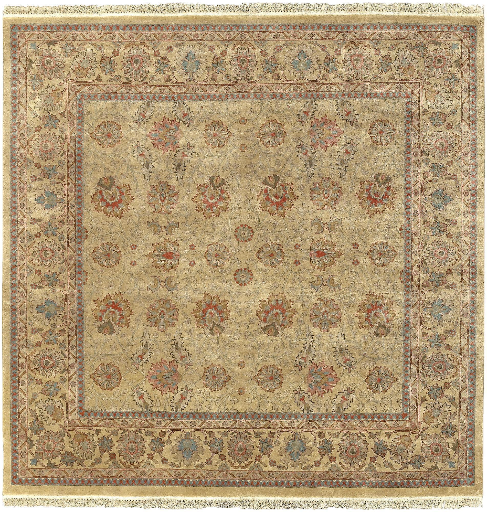 Mark&Day Wool Rugs, 8x8 Warren Traditional Camel Square Area Rug, Brown ...