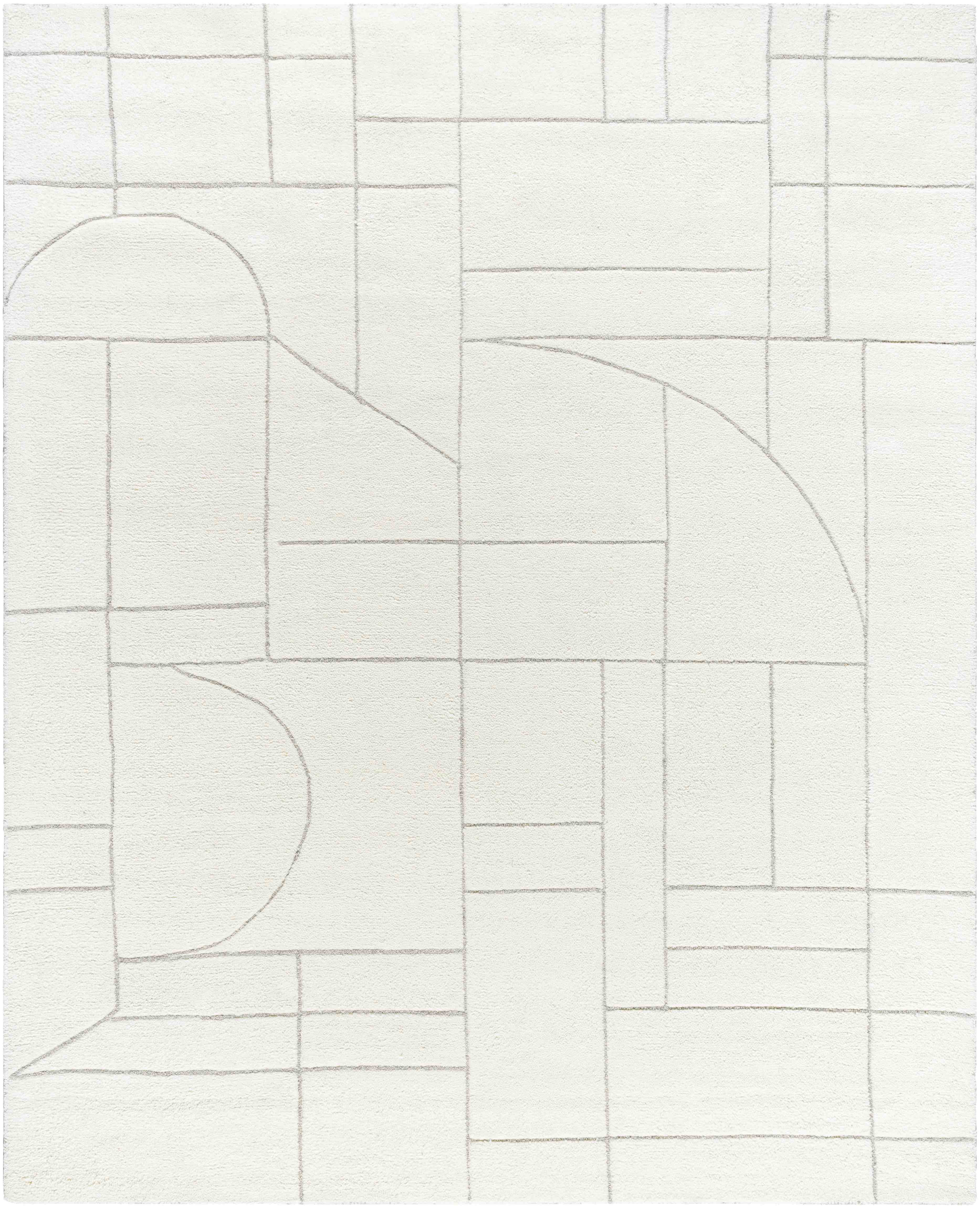 Mark&Day Wool Rugs, 9x12 Benard Modern Light Silver Area Rug (9' x 12 ...