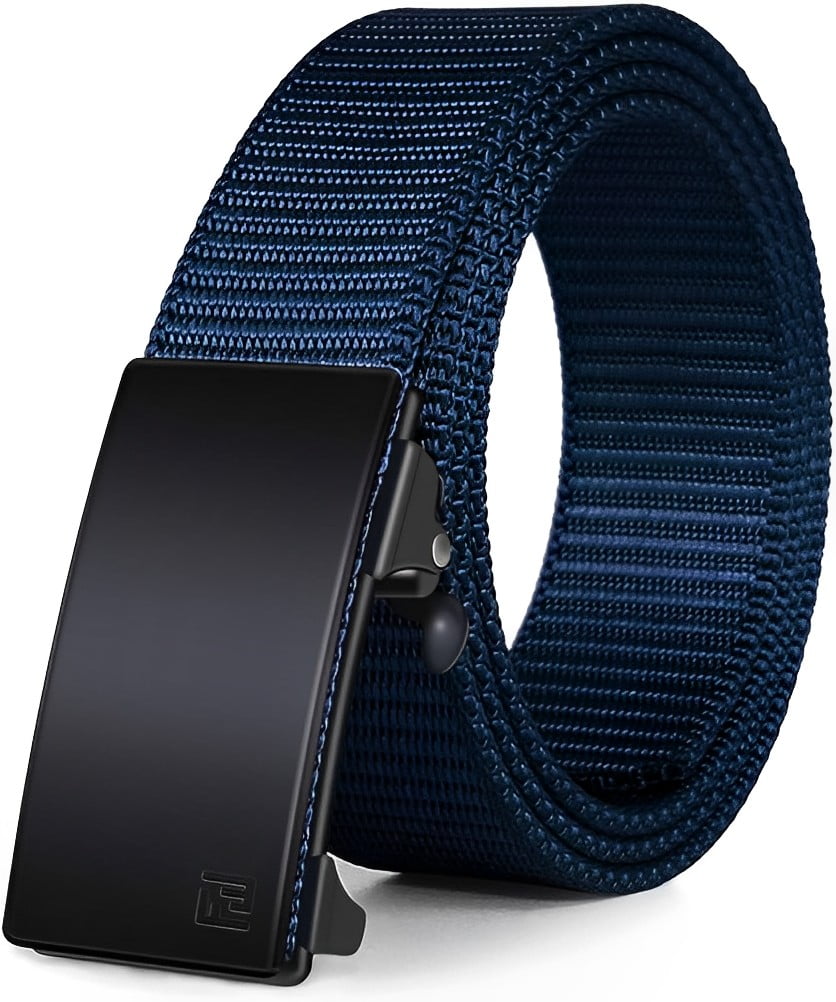 Mark Fred Men's Ratchet Web Belt, Nylon Work Belts for Men, Canvas Belt ...