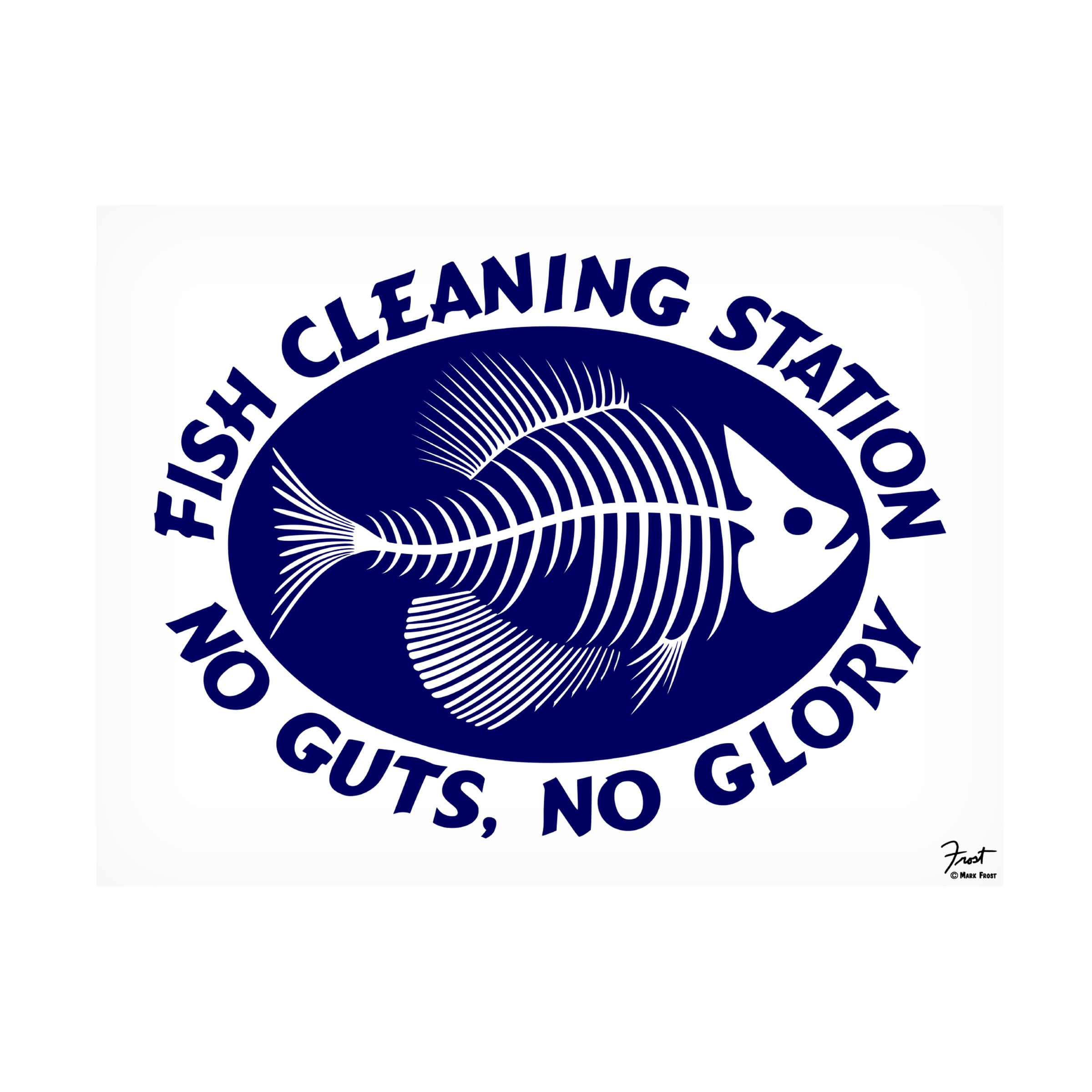 Mark Frost 'Fish Cleaning No Guts No Glory' Canvas Art - Walmart.com