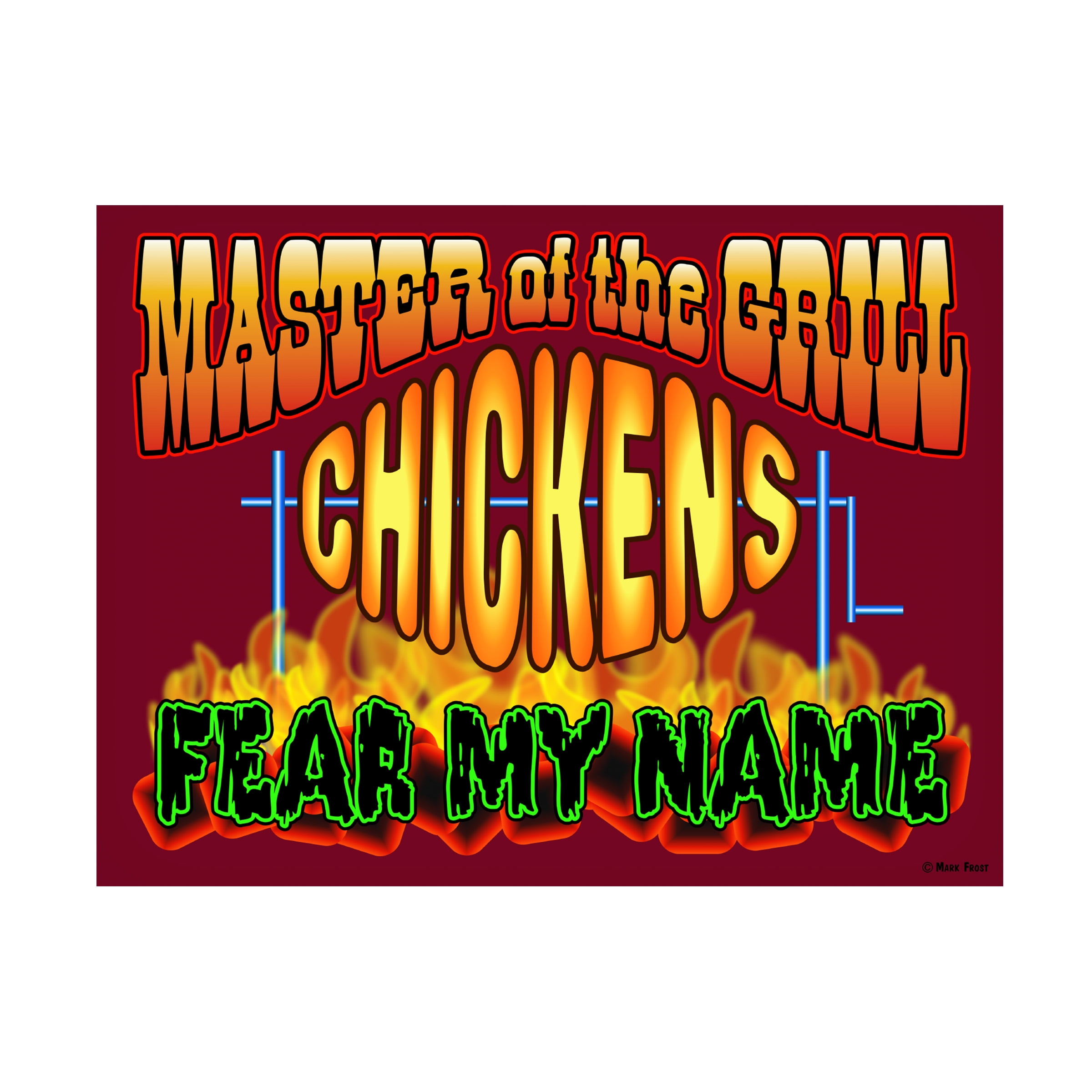 Mark Frost 'Master Grill Chicken Fear' Canvas Art - Walmart.com
