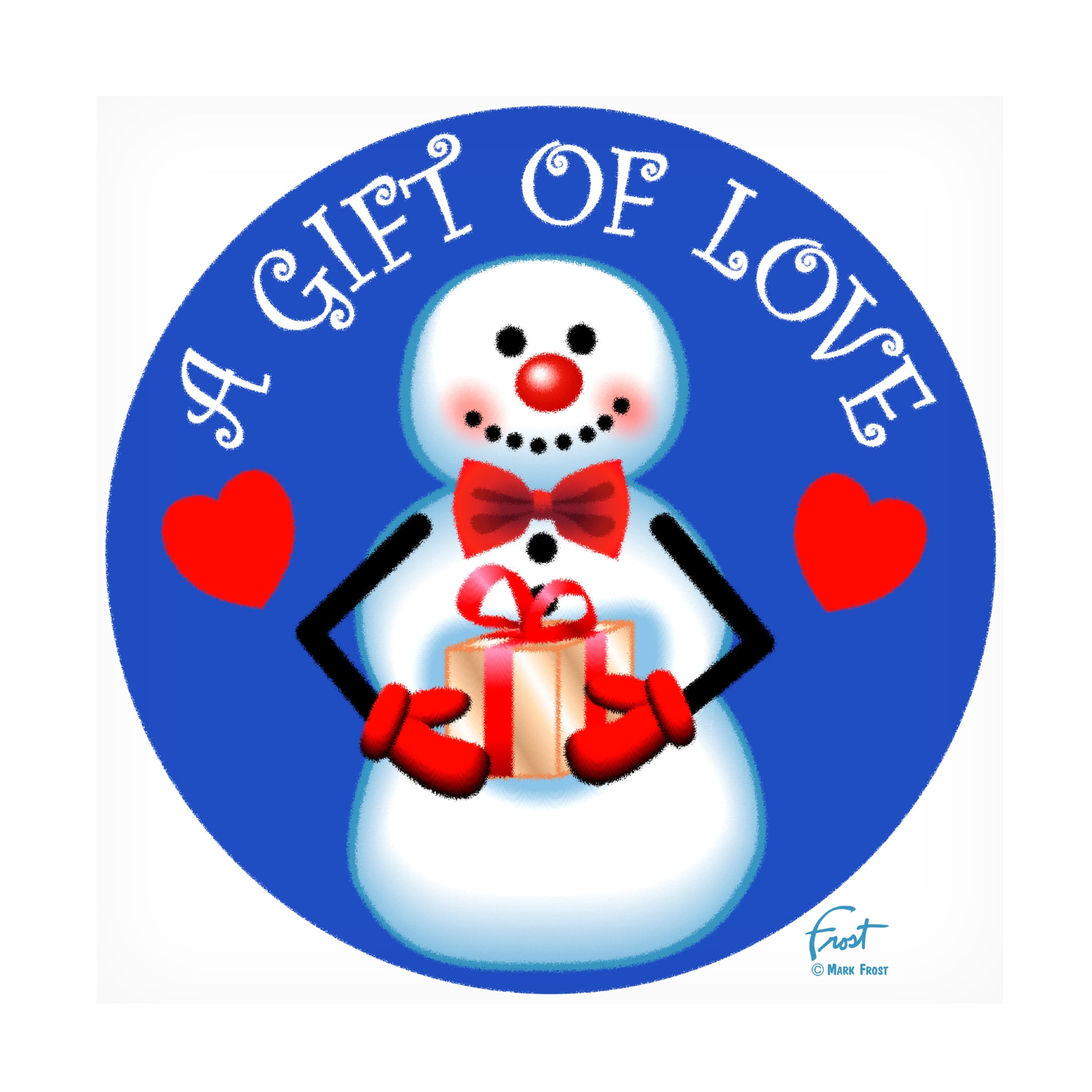 Mark Frost 'Snowman Gift' Canvas Art - Walmart.com