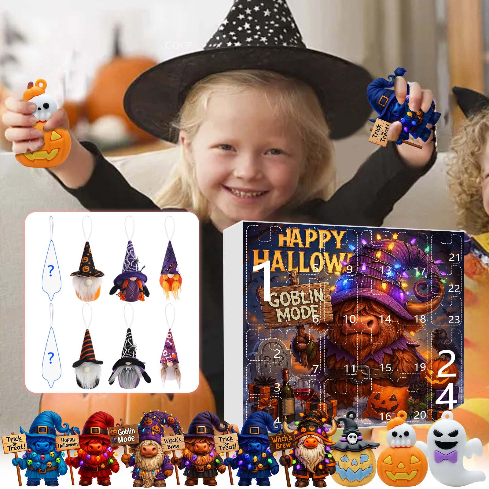 Mark Gemmell 24 Days Halloween Advent Calendar for Kids 3D Collectible ...