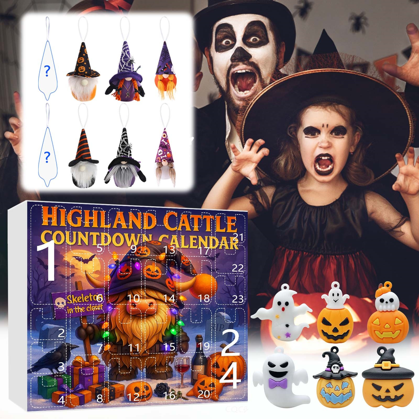 Mark Gemmell 24 Days Highland Cattle Halloween Advent Calendar for Kids ...