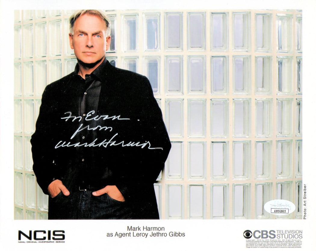 Mark Harmon Signed Autographed 8X10 Photo NCIS Gibbs "To Evan" JSA ...