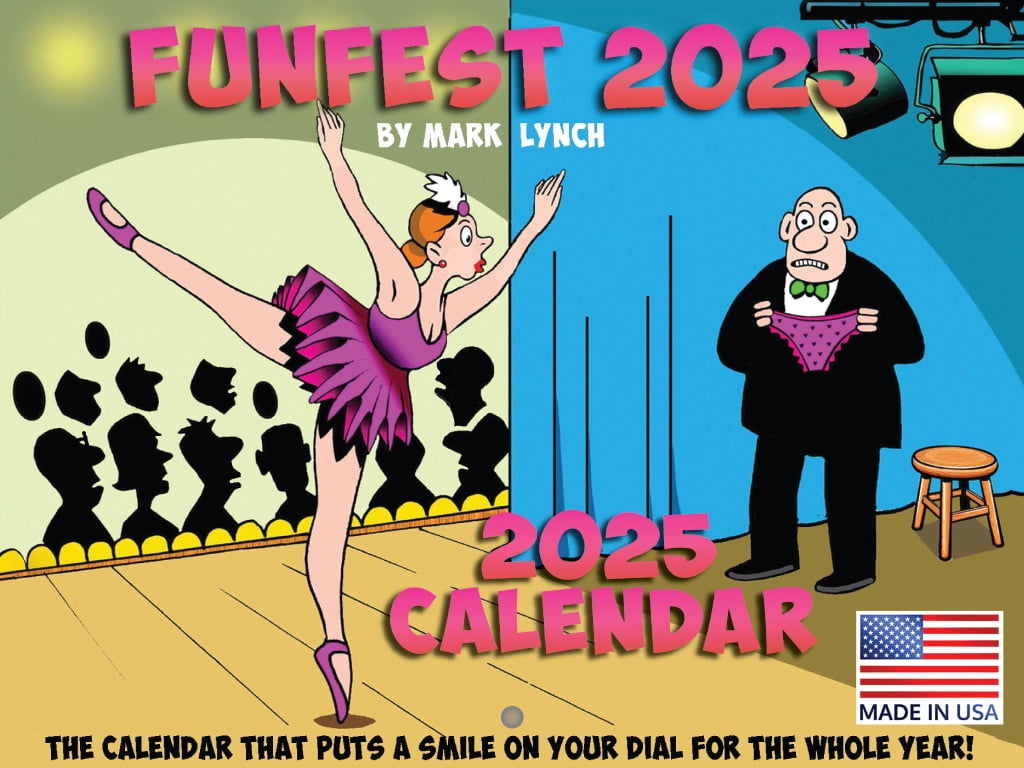 Mark Lynch Funfest Funny Calendar 2025 Monthly Wall Calender 12 Month ...