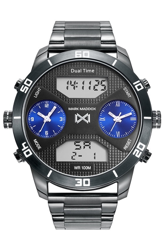 Mark Maddox HM1004-50 Men's Analog-Digital Watch - Black Stainless ...