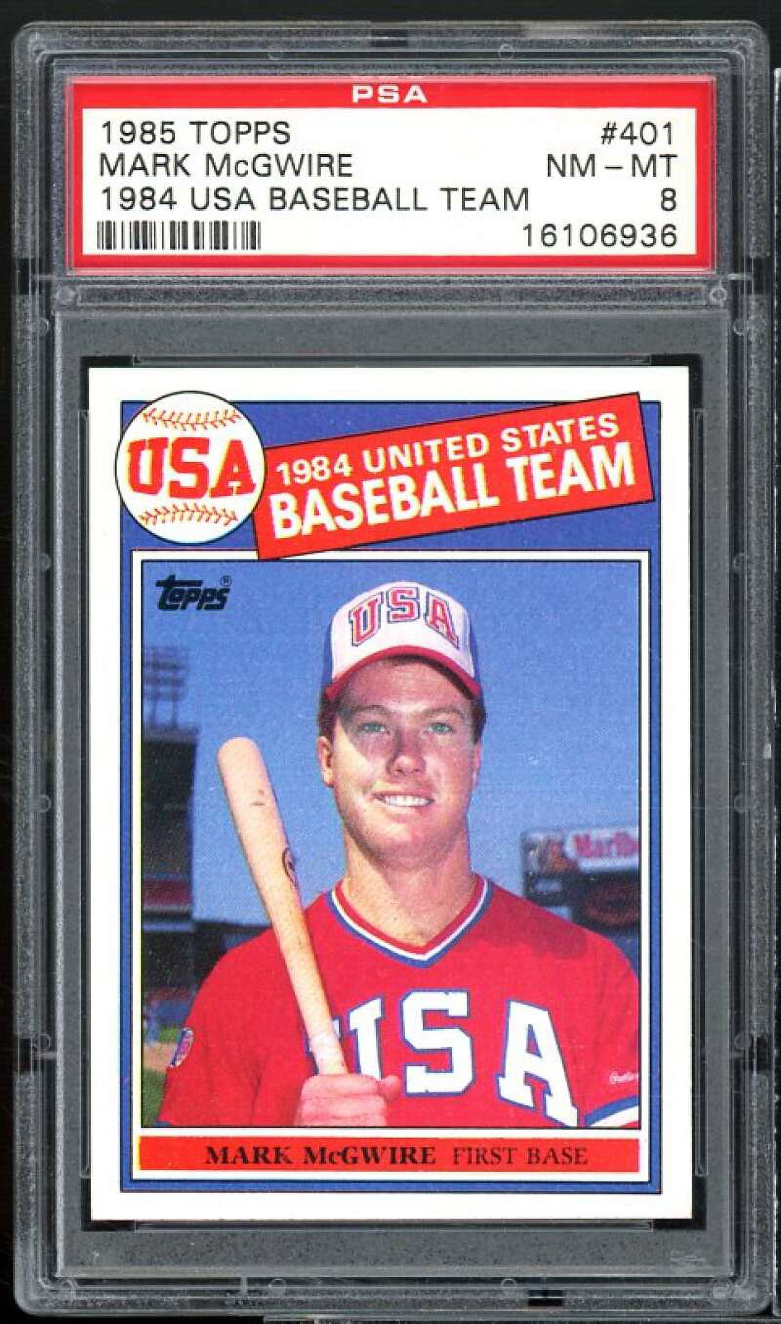Mark McGwire Rookie Card 1985 Topps #401 PSA 8 - Walmart.com