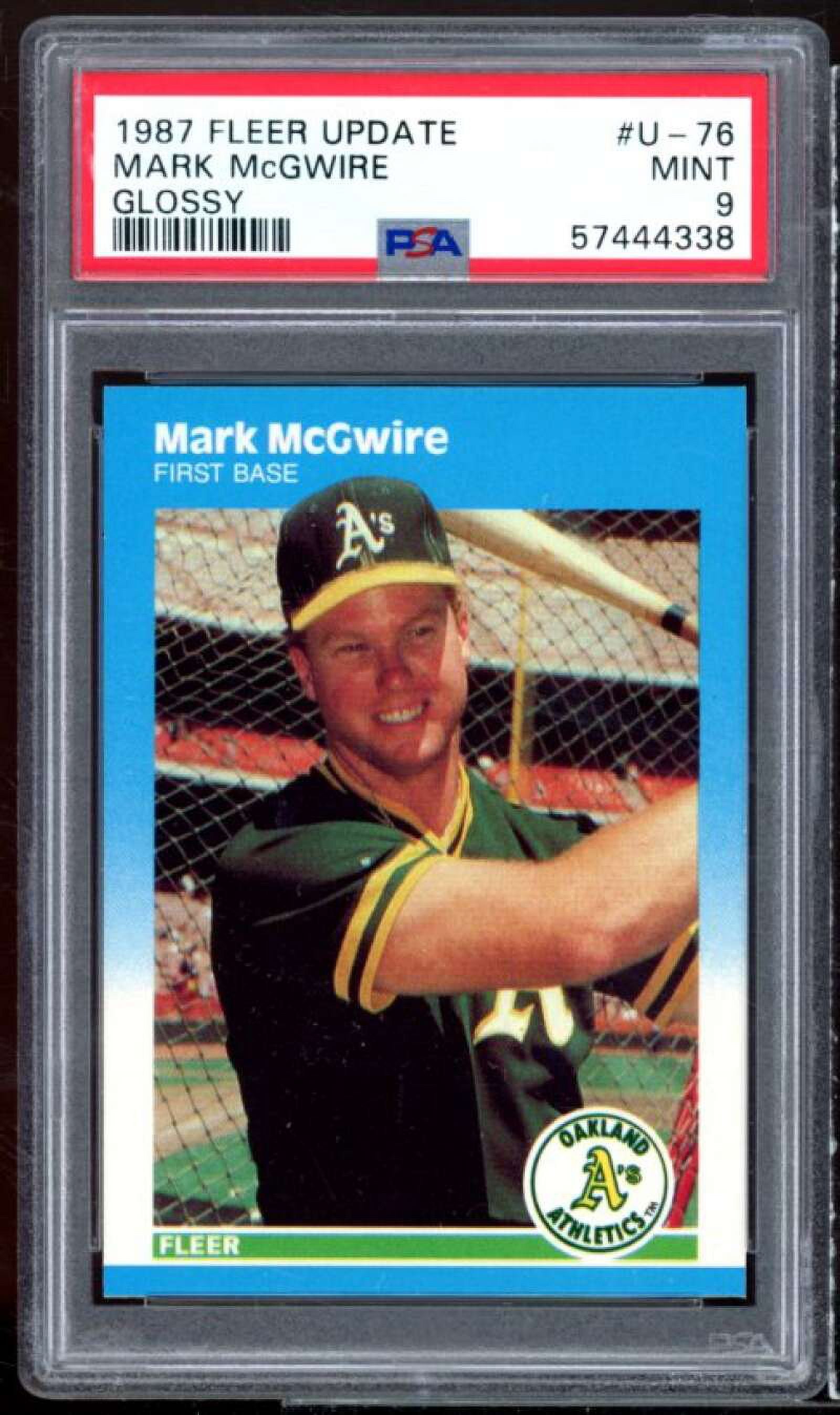 Mark Mcgwire Rookie Card 1987 Fleer Update Glossy #U-76 PSA 9 - Walmart.com