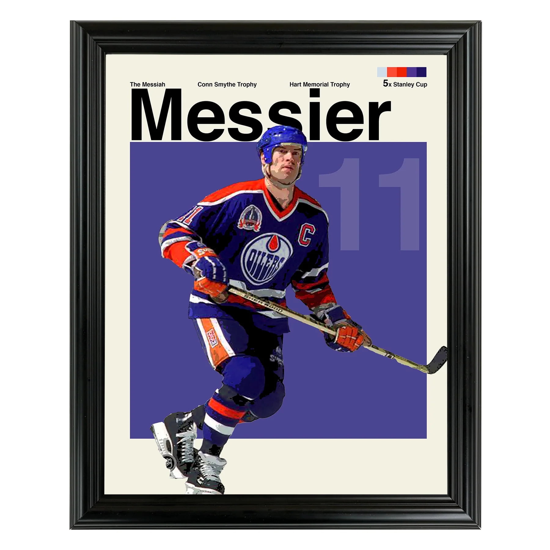 Mark Messier Framed Sports Art Photo by Thomas Maxwell - Walmart.com