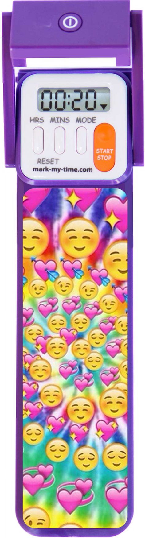 Mark-My-Time Emoji Spiral Bookmark Reading Timer with Booklight ...