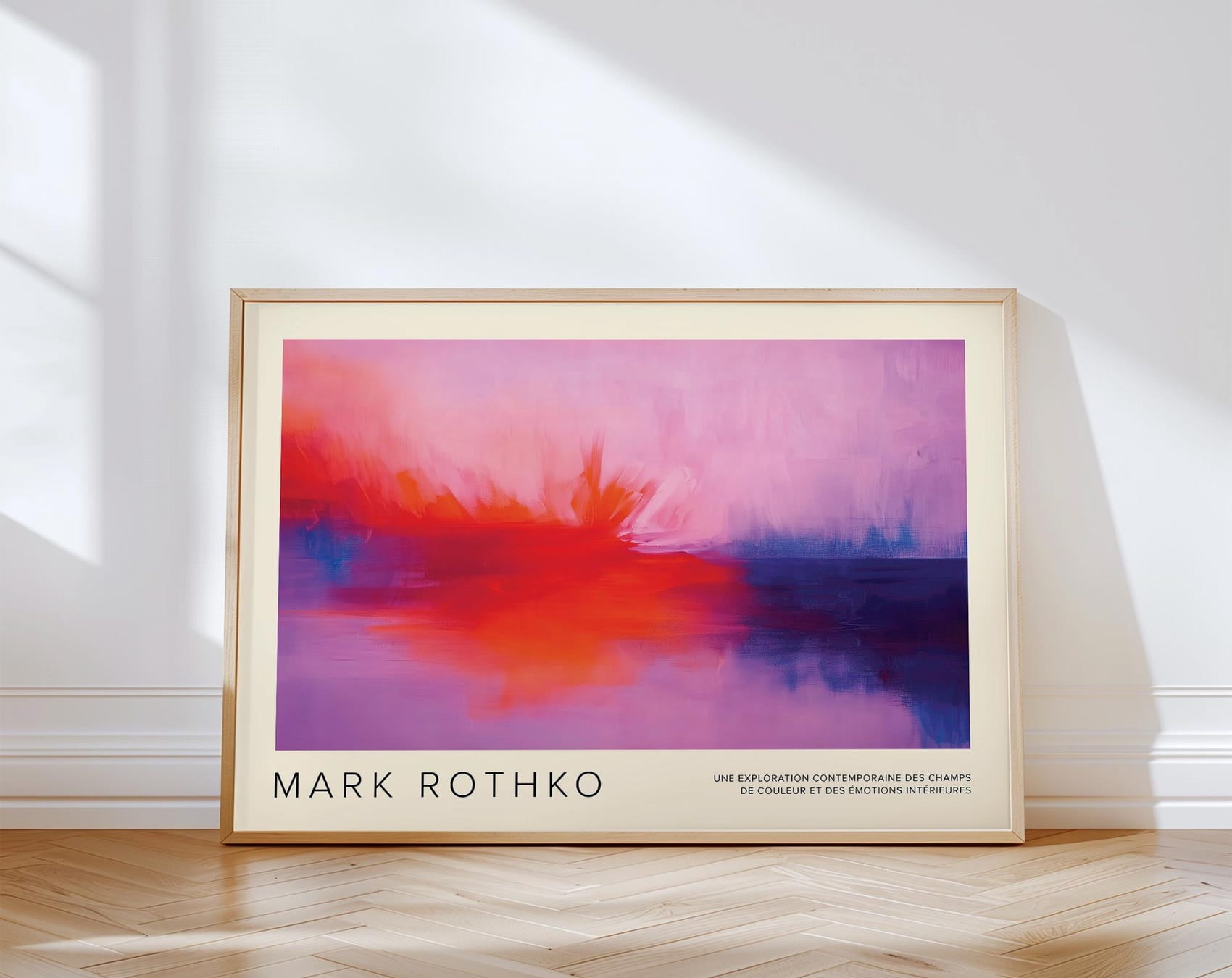 Mark Rothko Abstract Sunrise Horizon Art Print | Vibrant Red and Purple ...