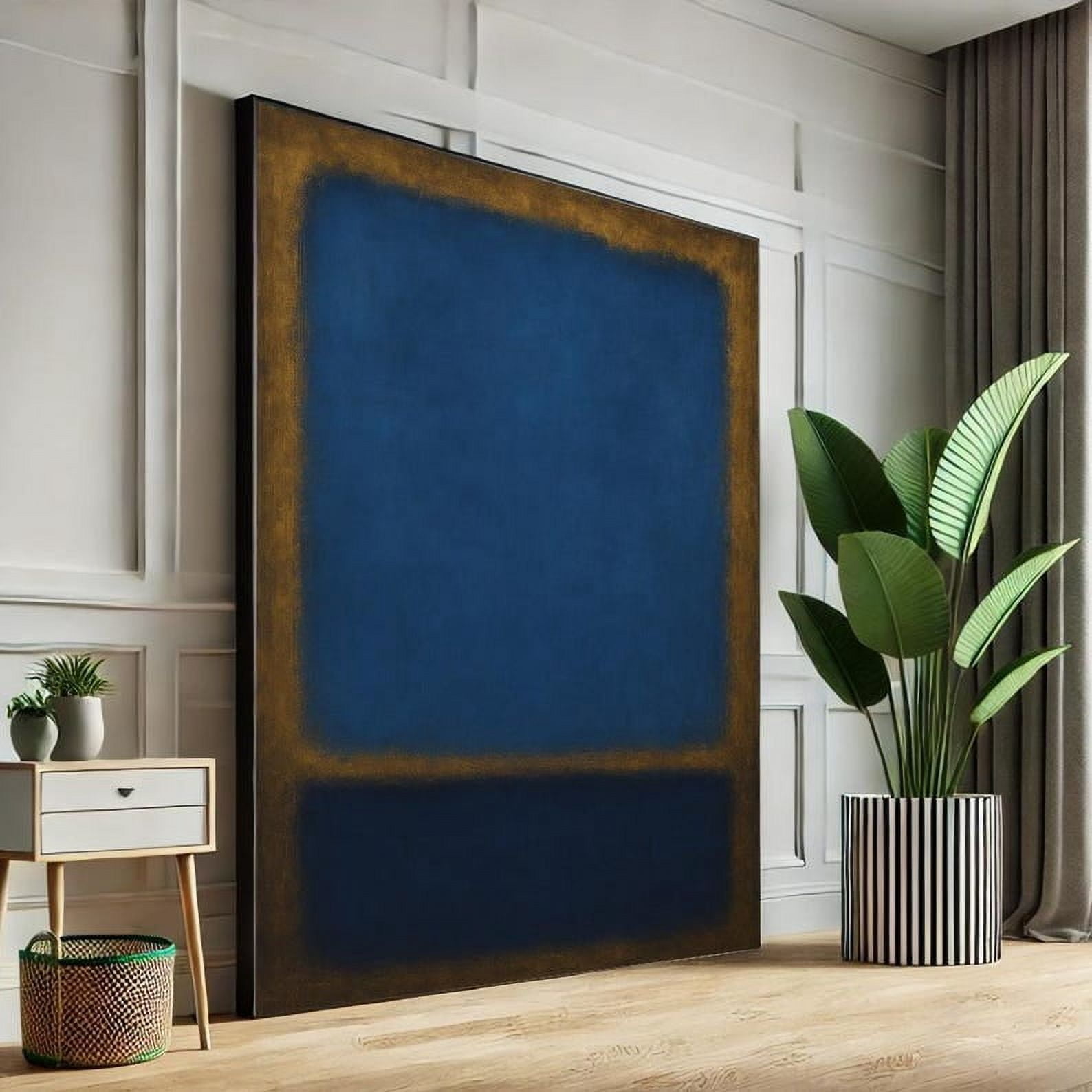 Mark Rothko Blue Black Art, Minimalist Abstract Color Field Painting ...