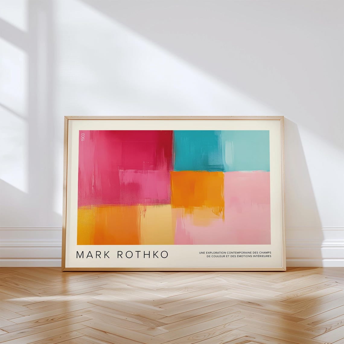 Mark Rothko Colourful Living Room Wall Art Abstract Colour Block Art ...