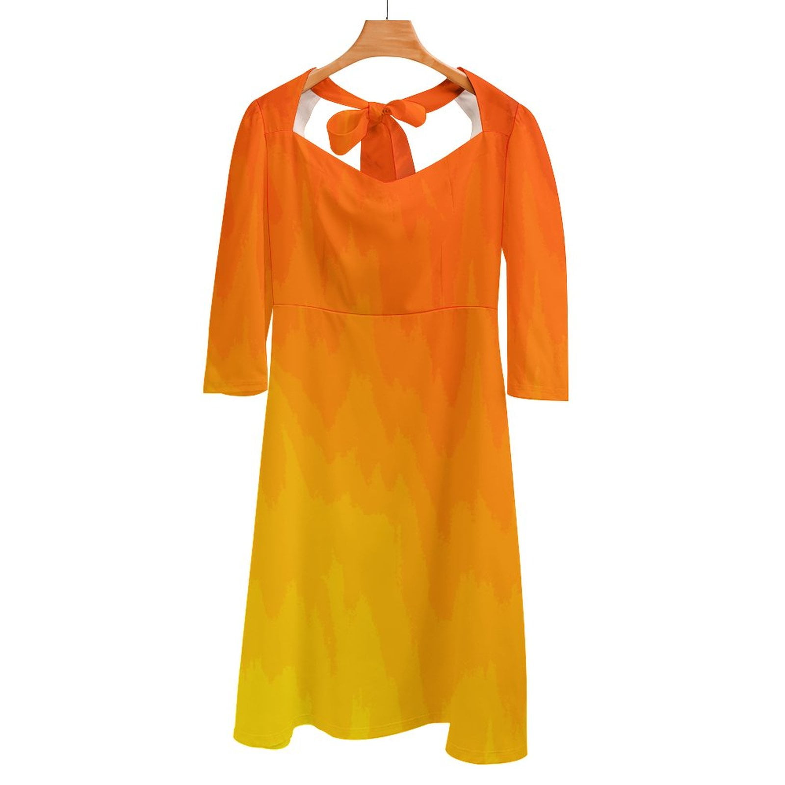 Mark Rothko Inspired Fire Painting Square Neck Dress Back Lacing ...