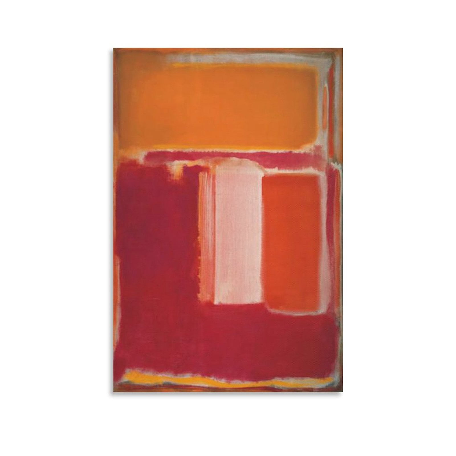 Mark Rothko Painting Yellow Cherry Orange 1947 Artworks Canvas Poster ...