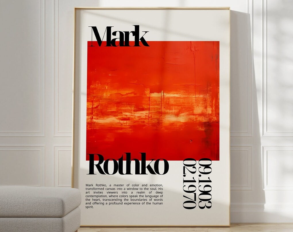 Mark Rothko Poster - A Exhibition Print As Housewarming Gift Or ...