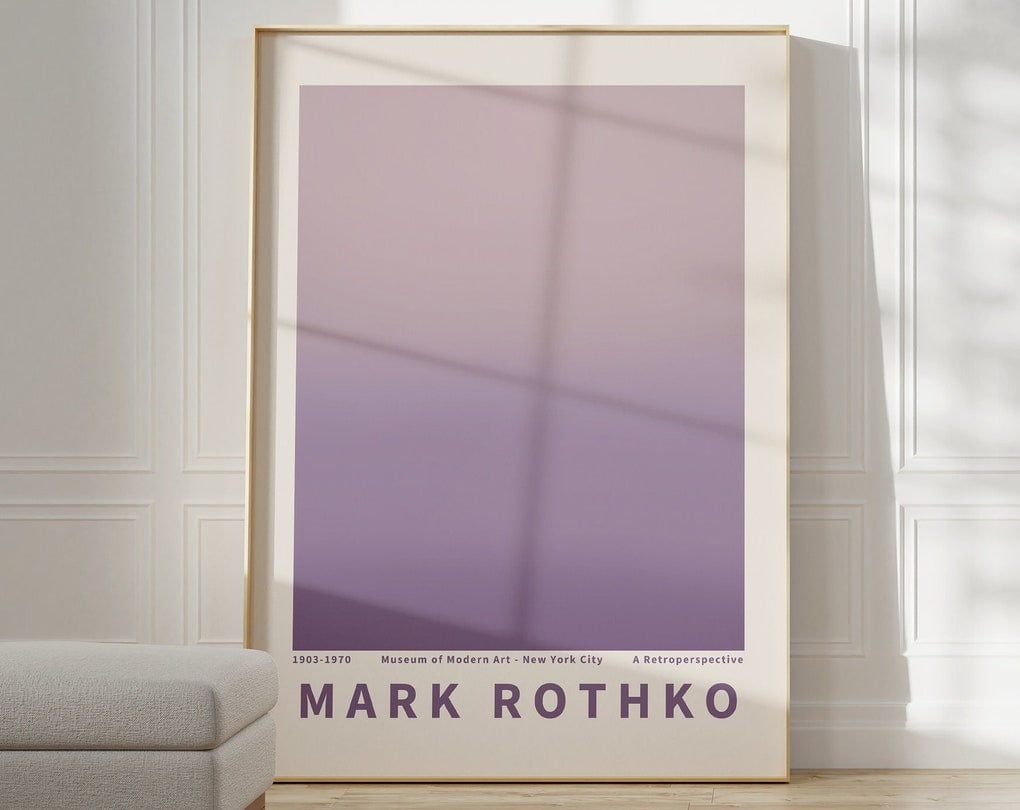 Mark Rothko Poster - A Exhibition Print As Housewarming Gift Or ...