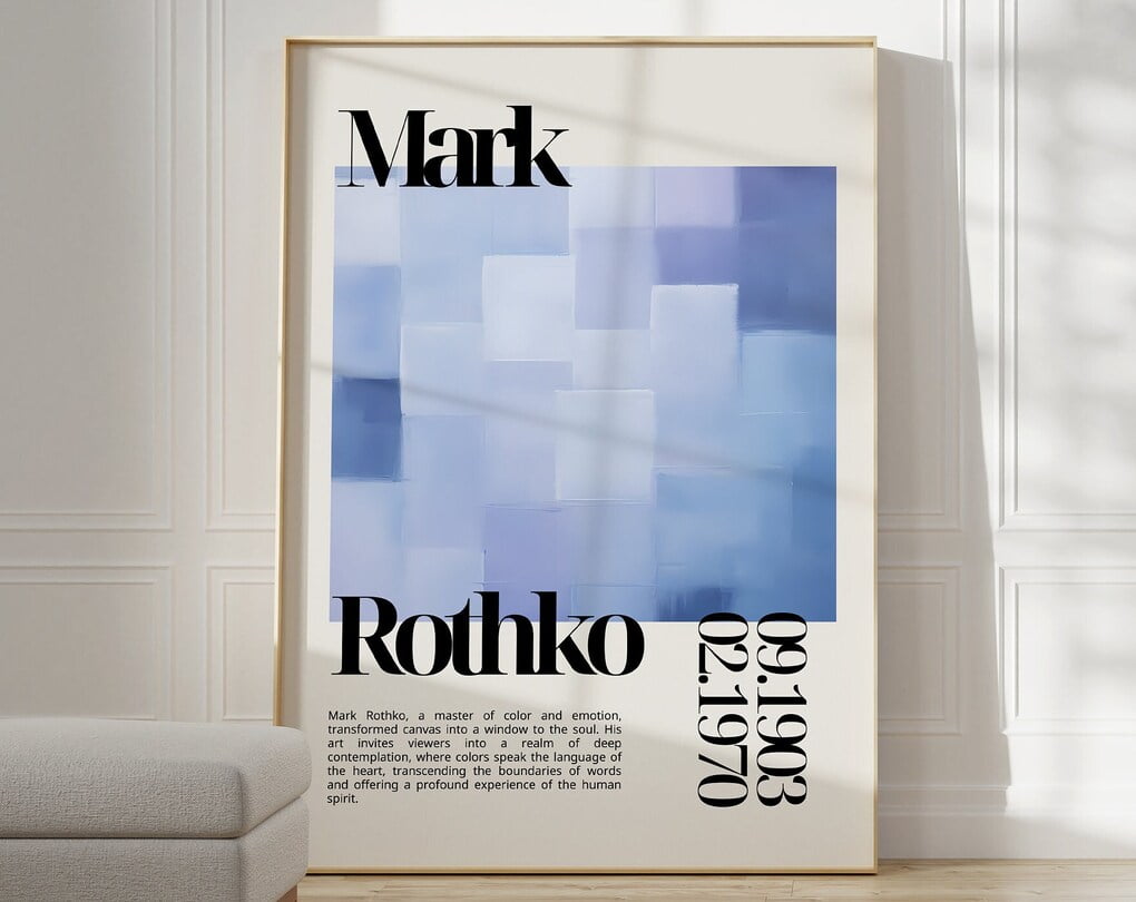 Mark Rothko Poster - A Exhibition Print As Housewarming Gift Or ...