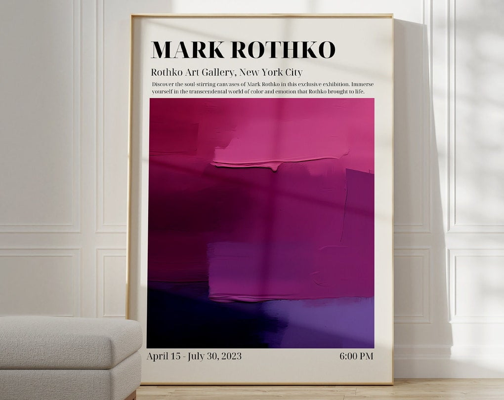 Mark Rothko Poster - A Exhibition Print As Housewarming Gift Or ...