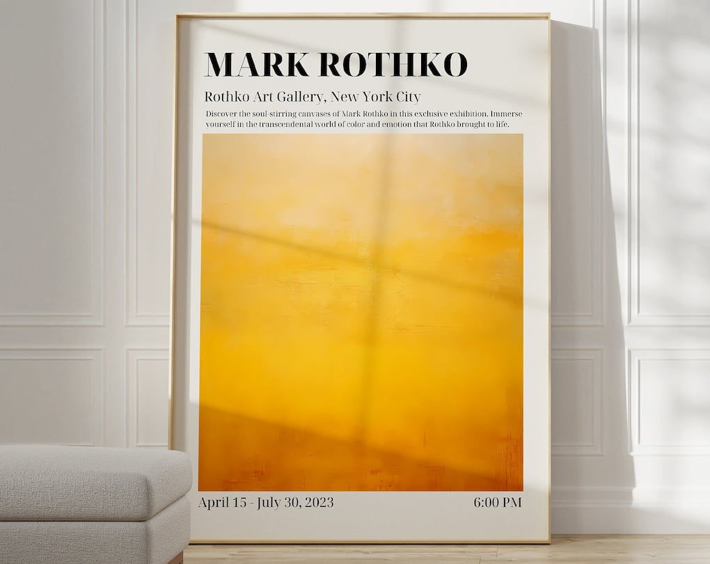 Mark Rothko Poster - A Exhibition Print As Housewarming Gift Or ...